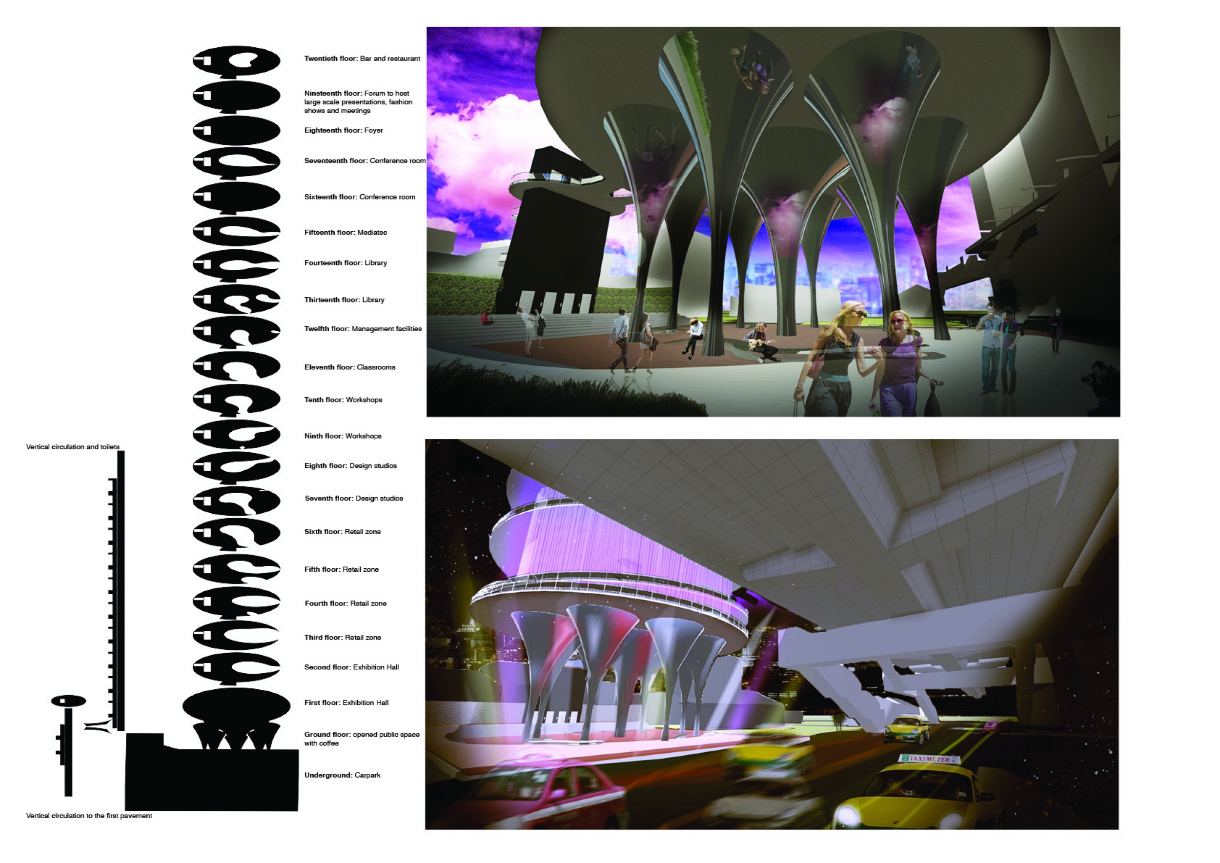 Architecture project // Color-Changing Fiber Facade in a Spiraling ...