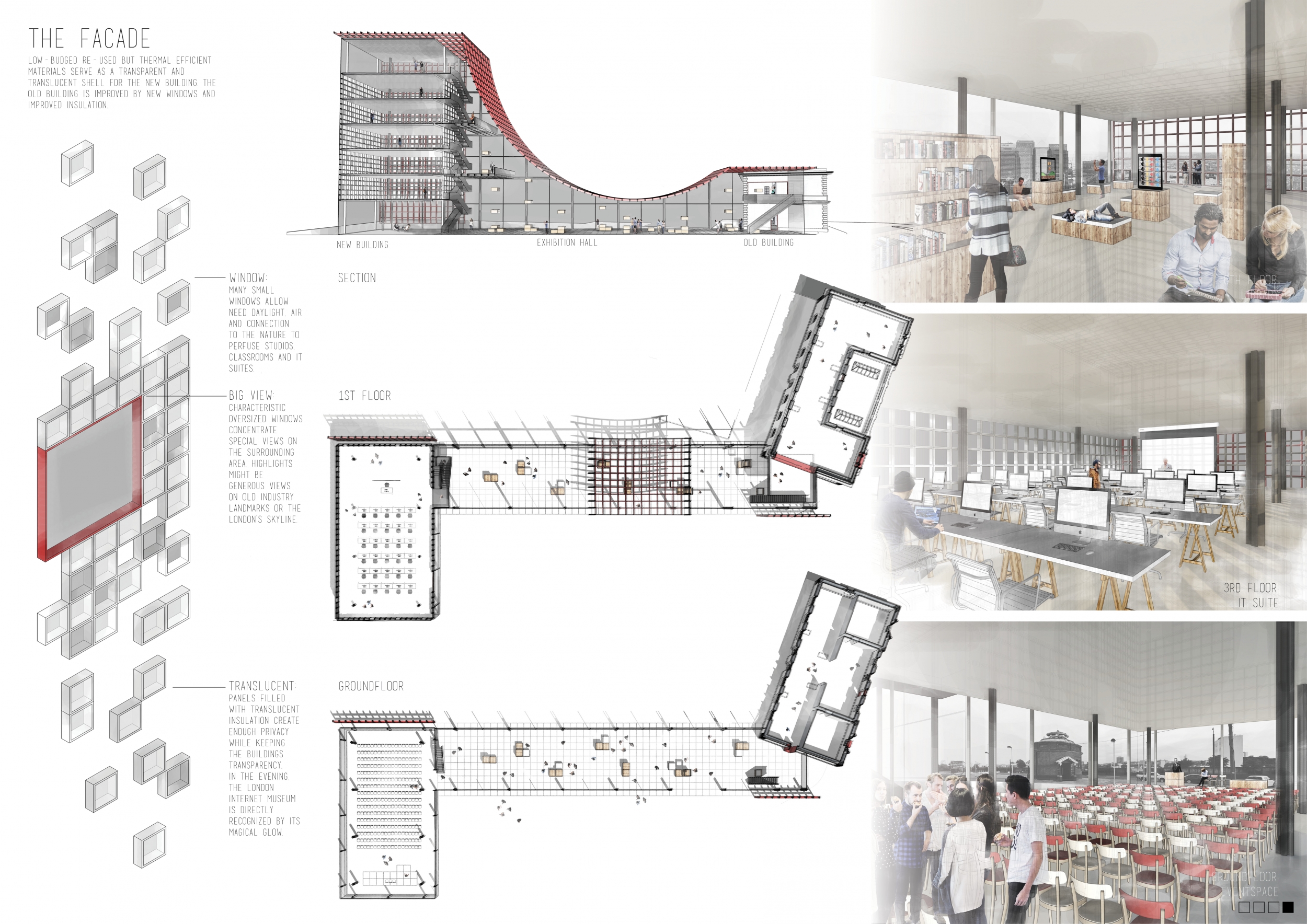Architecture project // Solar-Integrated Translucent Facade with ...