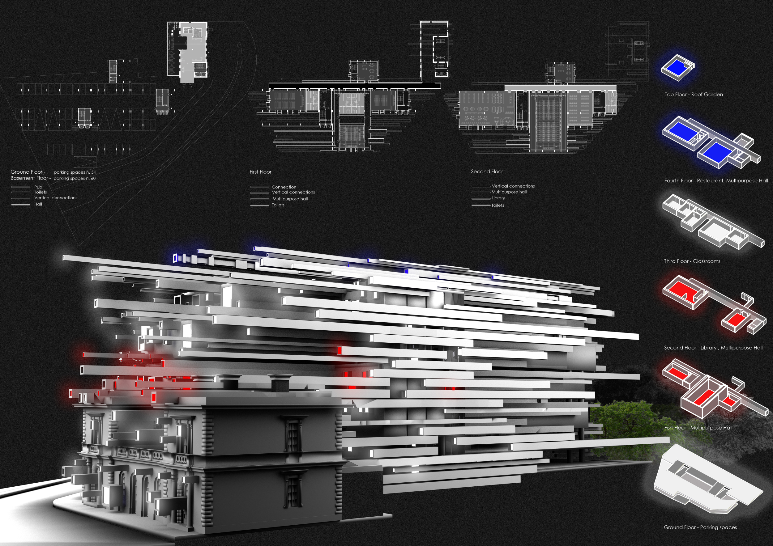 Architecture project // Dynamic Spaces with Glass Facades and ...
