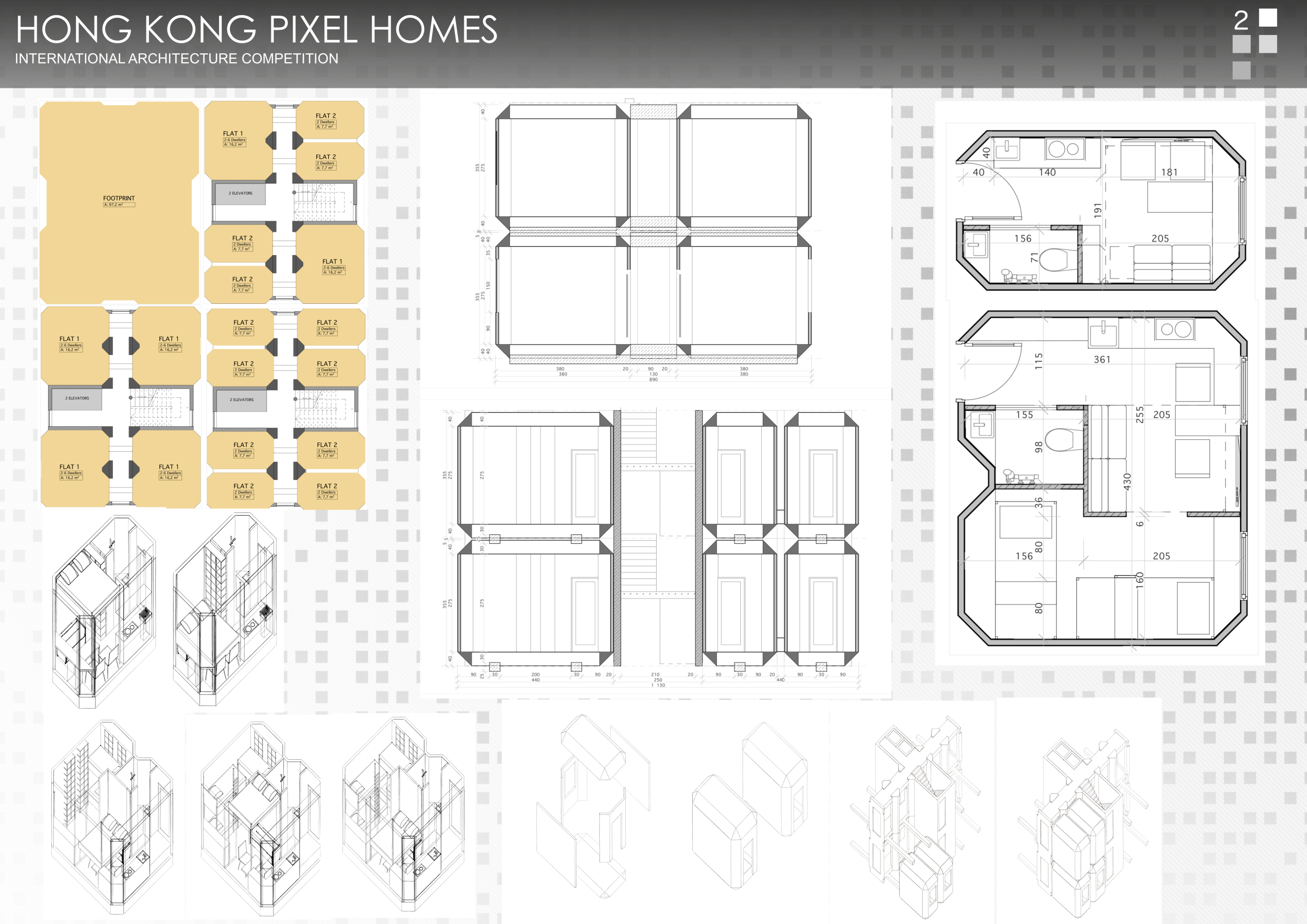 Architecture project // Modular Living Spaces Featuring Glass Facades ...