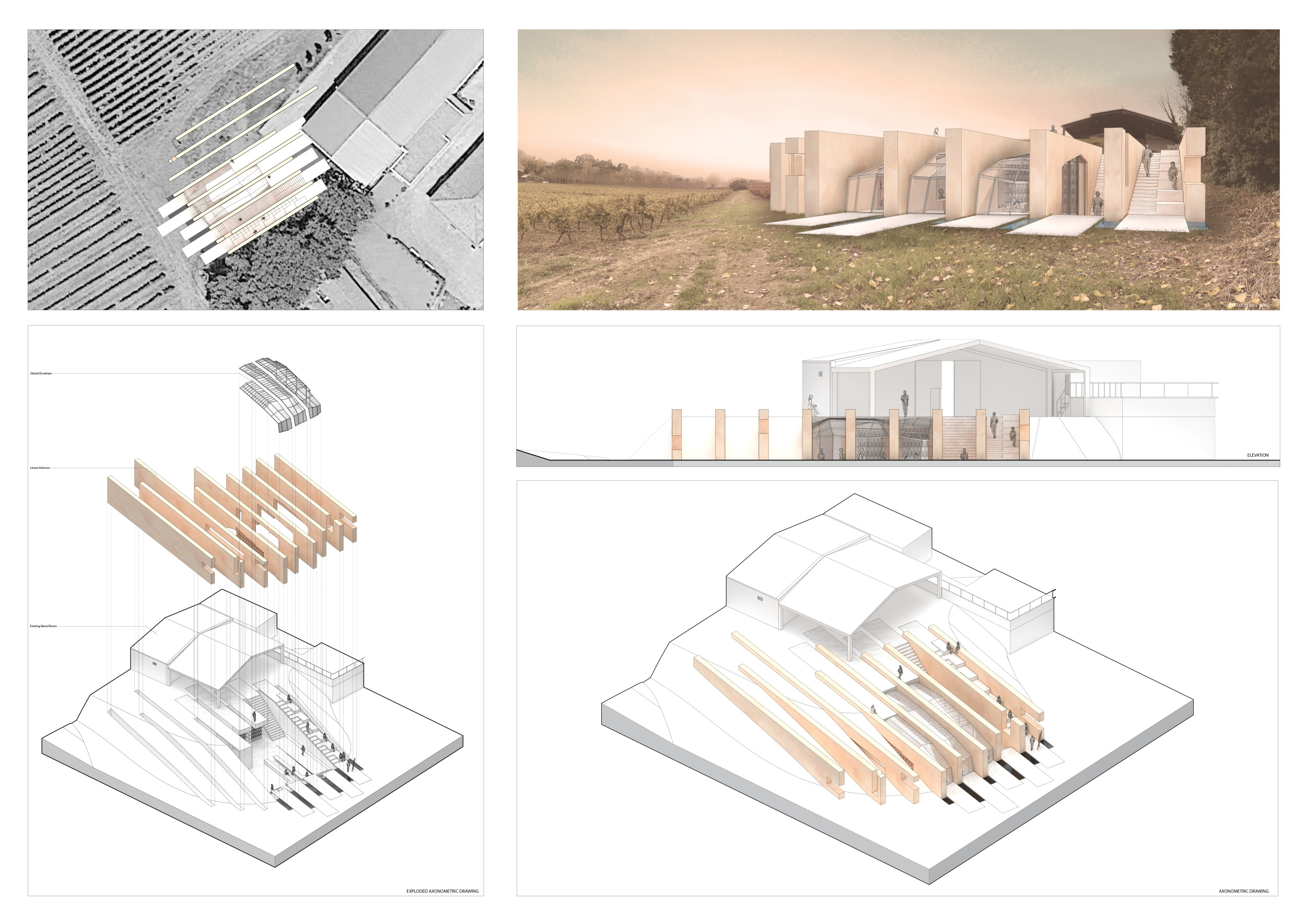 Architecture project // Framed Views and Glazed Envelopes in a Vineyard ...