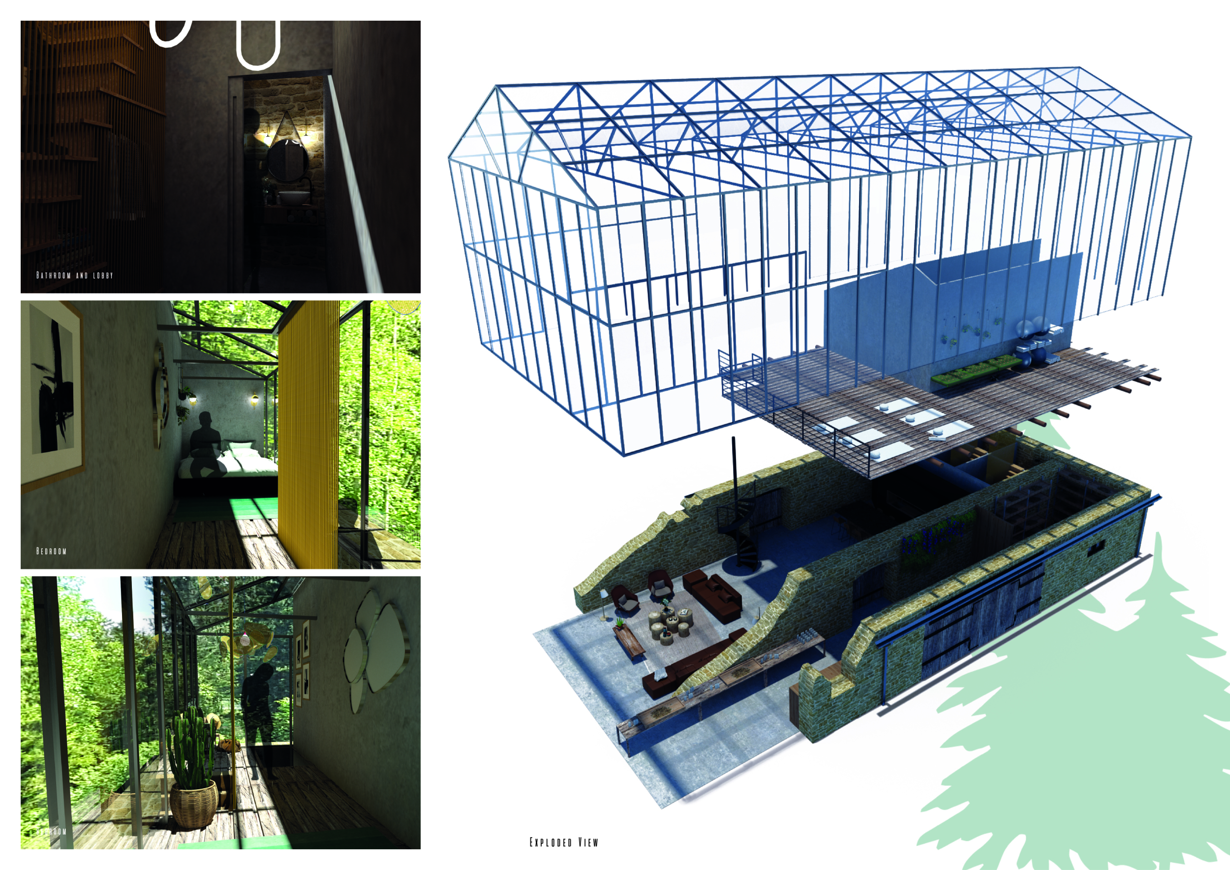 Architecture project // Glass Walls Embracing Nature with Original ...
