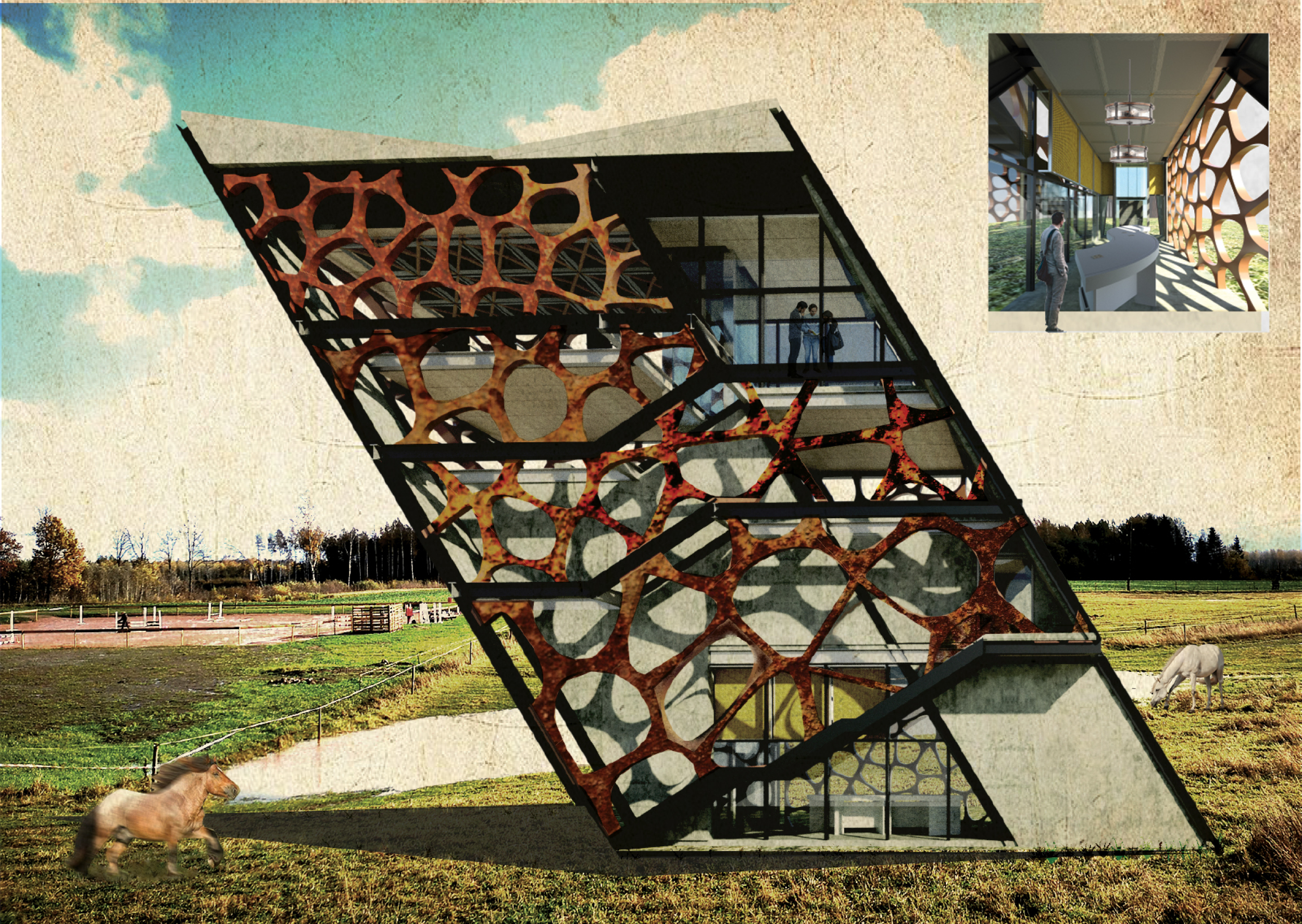 Architecture project // Connecting Nature Through Organic Apertures in ...