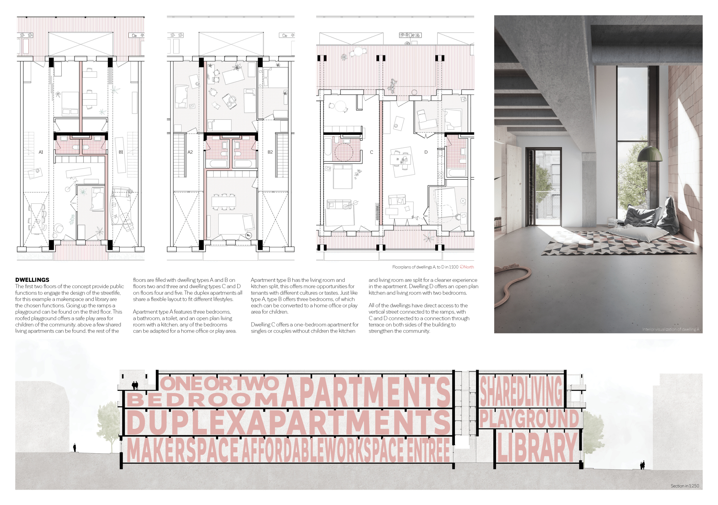 Architecture project // Brick Facades and Vertical Streets Enhancing ...
