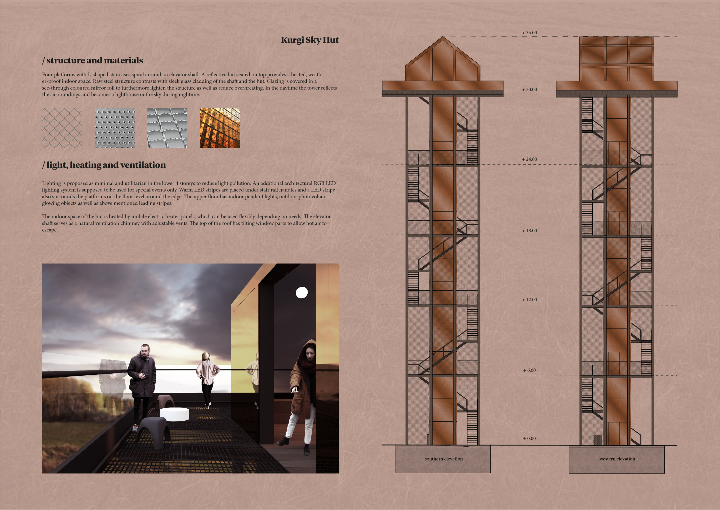 Architecture project // Reflective Glass and Chain-Link Framework ...