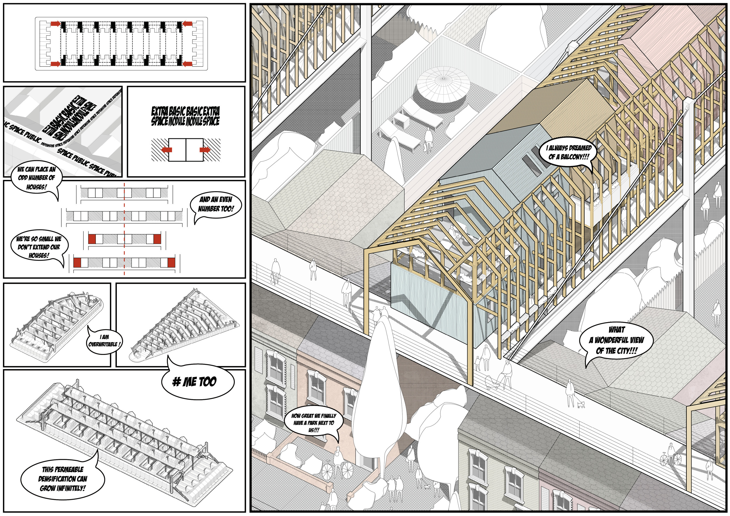 Architecture project // Wooden Adaptable Housing Modules for Urban Living