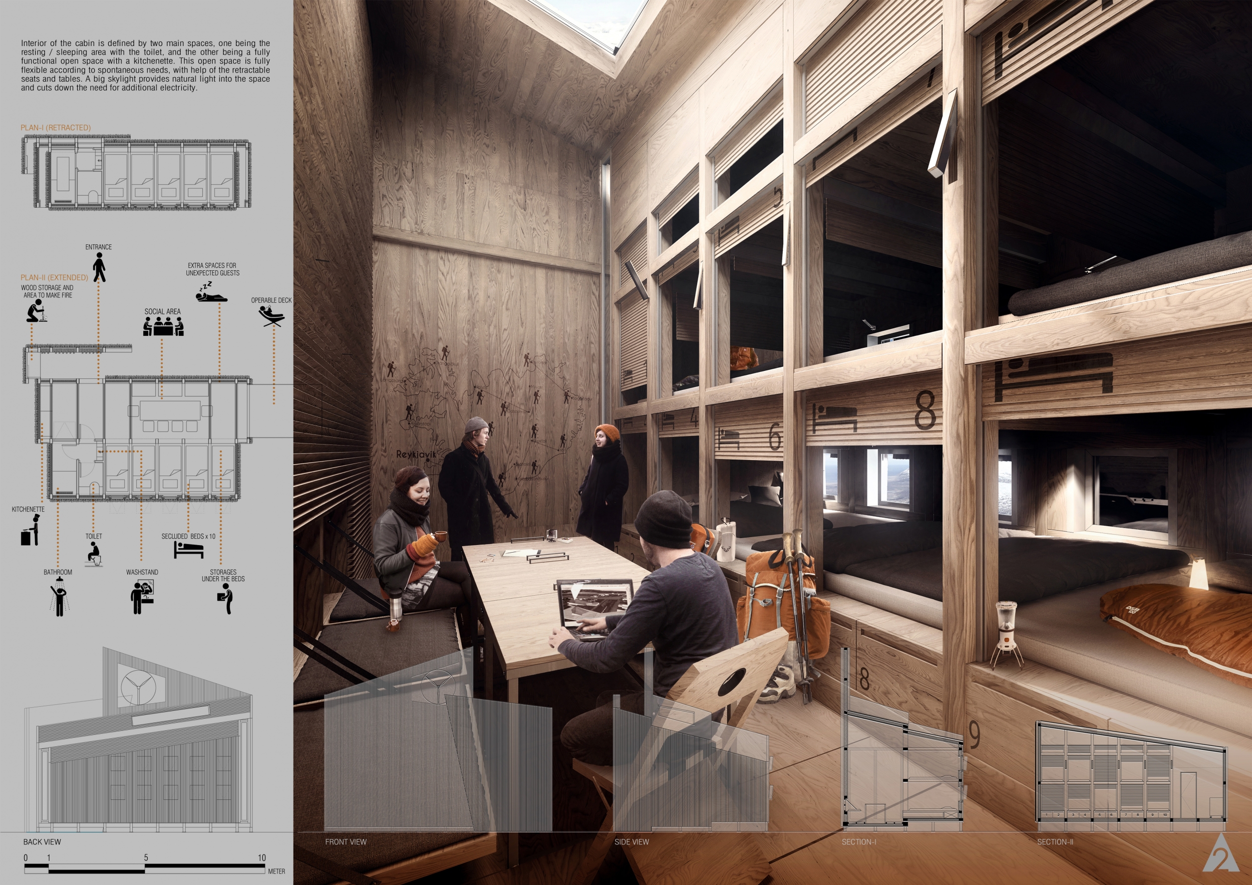 Architecture project // Telescopic Stone Façade with Geothermal Systems ...