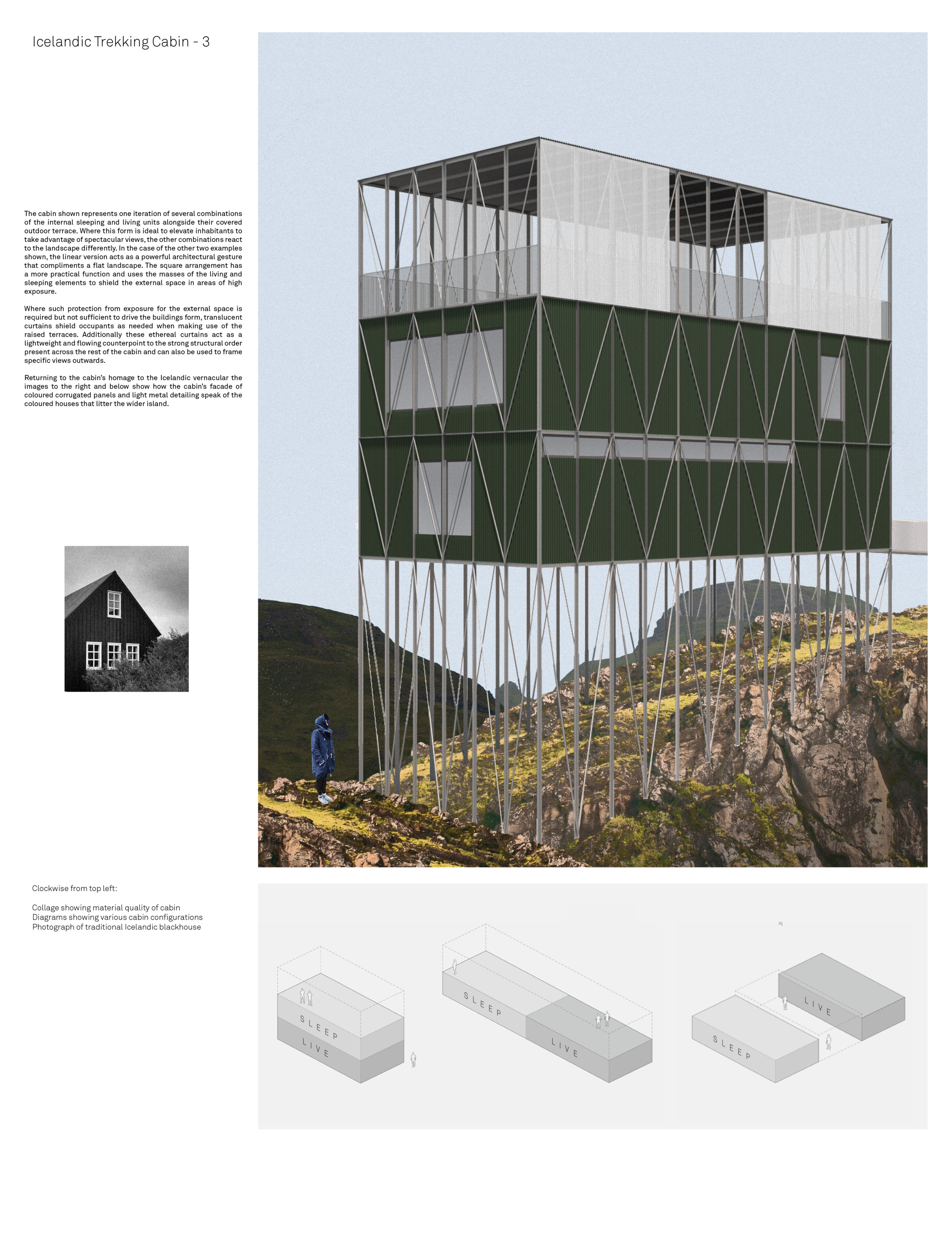 Architecture project // Elevated Shelter with Aluminum Cladding and ...