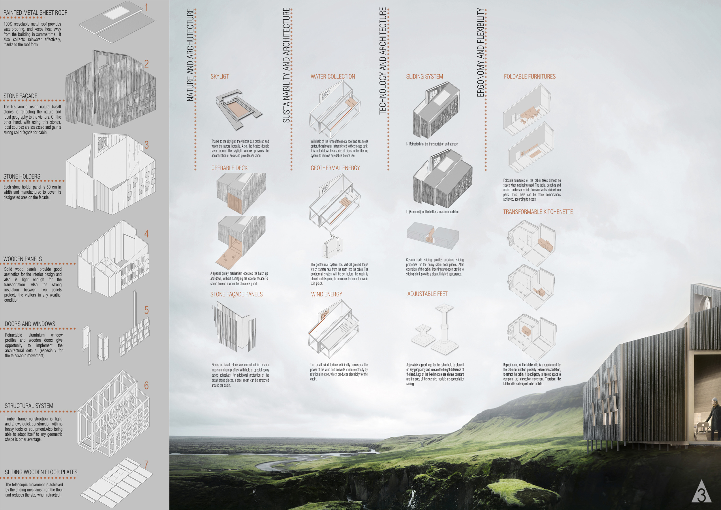 Architecture project // Telescopic Stone Façade with Geothermal Systems ...