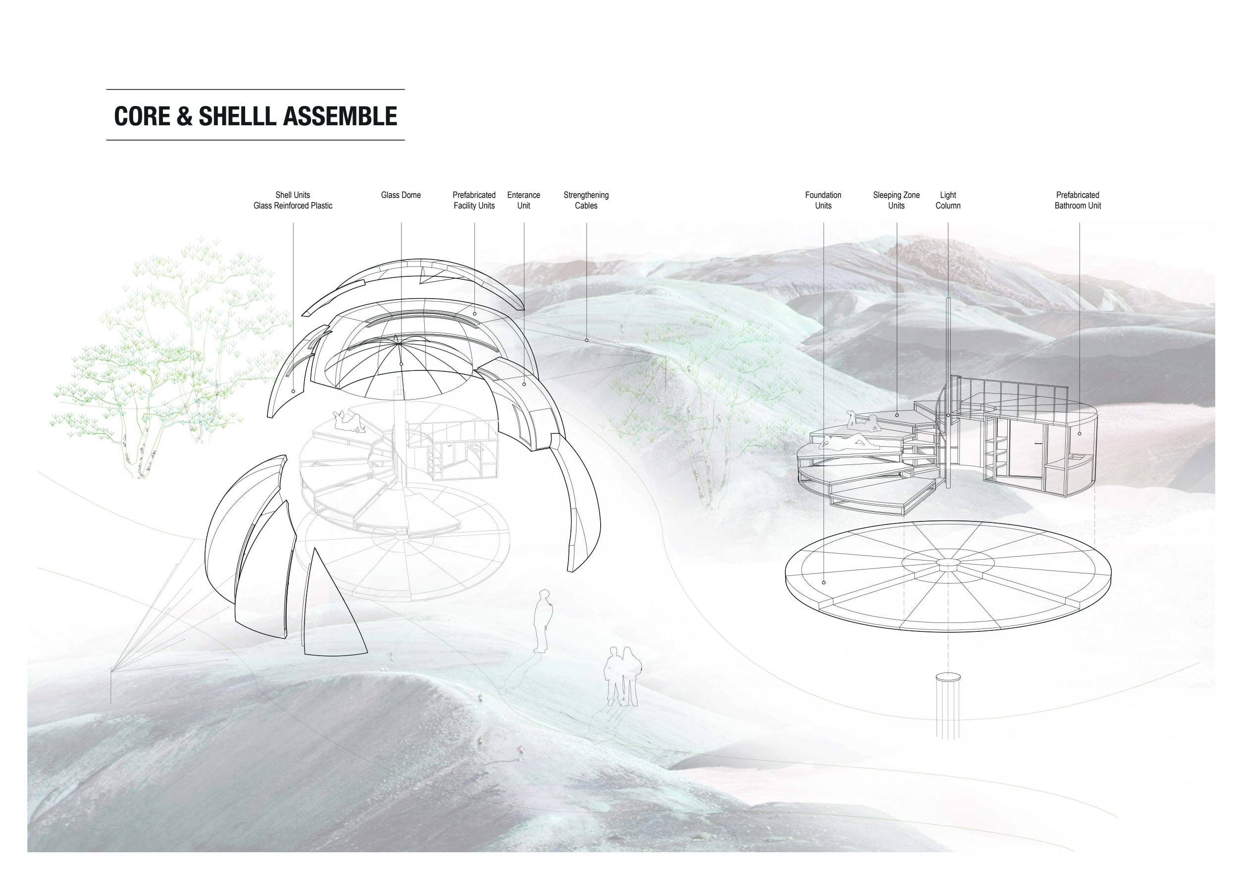 Architecture project // Glass Domes and Charred Wood Create Cohesive ...