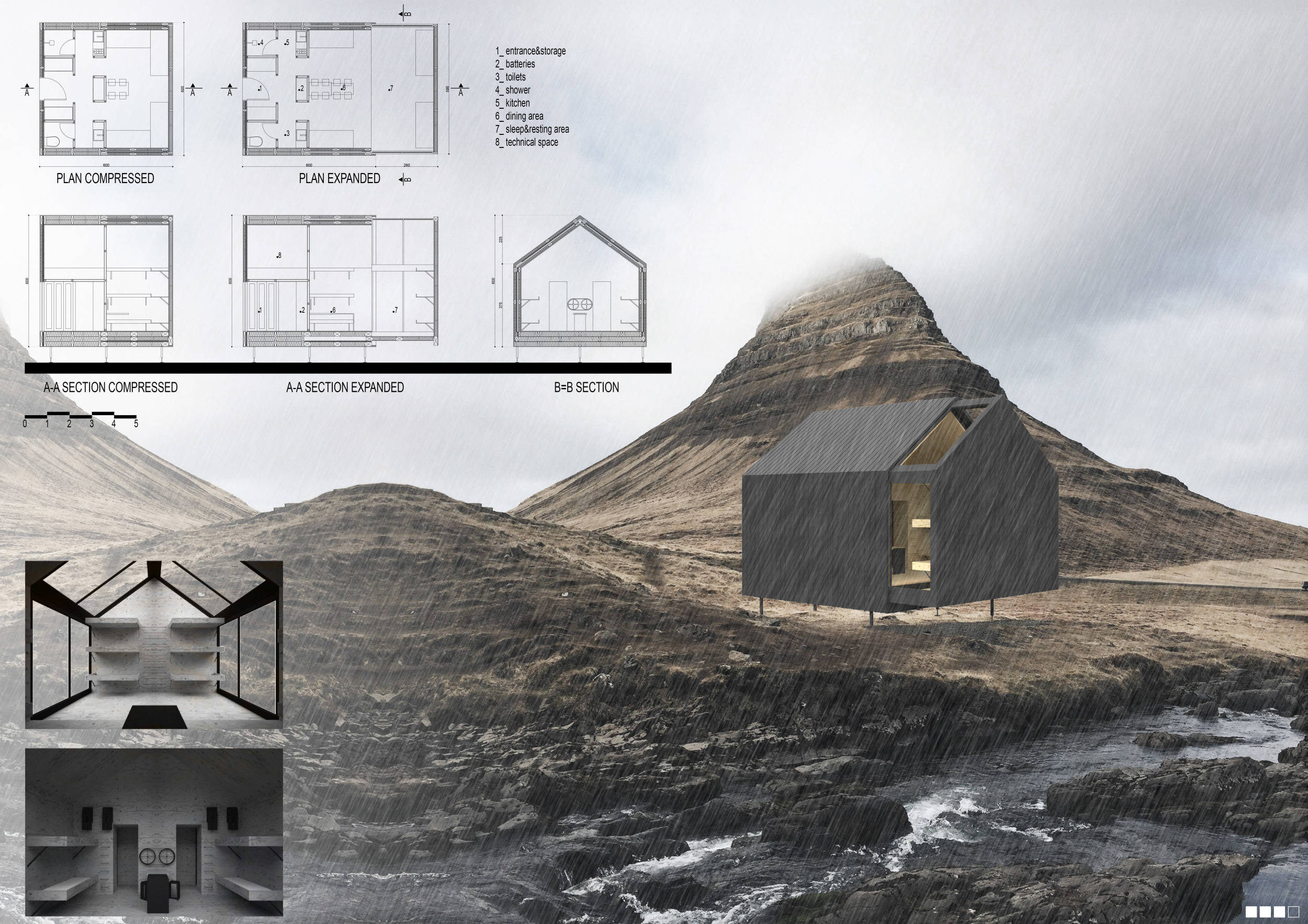Architecture project // Moveable Façade and Corrugated Steel Shelters ...