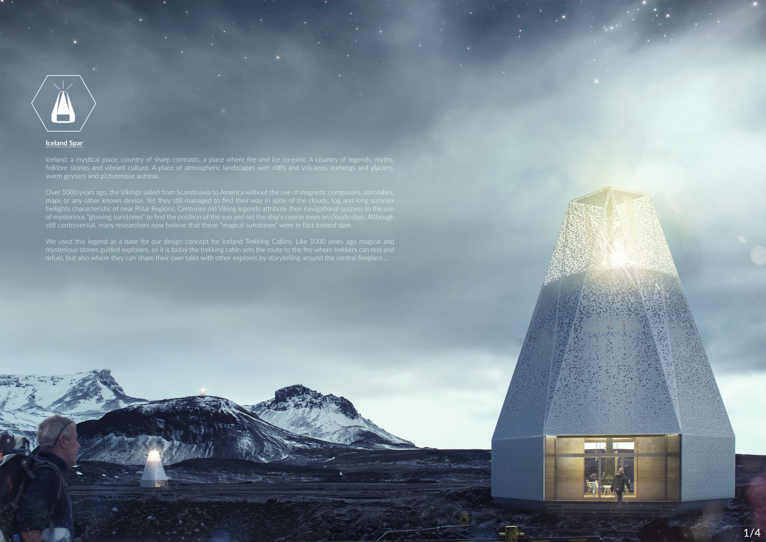 Architecture project // Hexagonal Cabins Featuring Aluminum Panels and ...