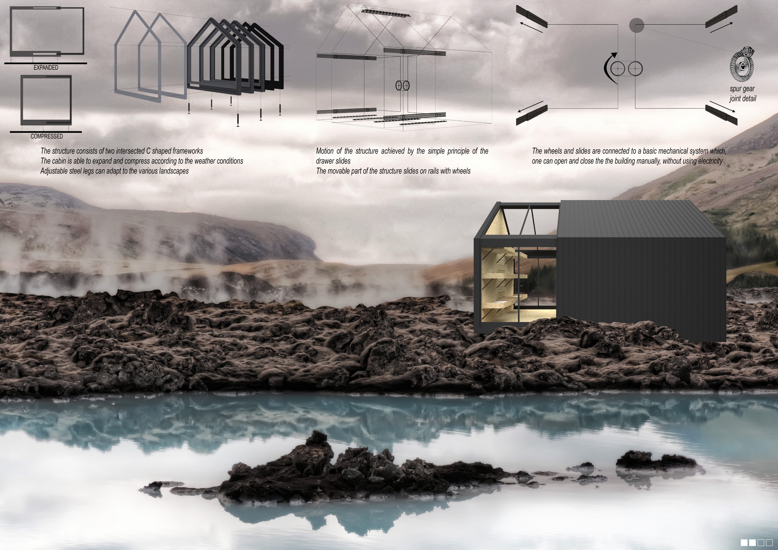 Architecture project // Moveable Façade and Corrugated Steel Shelters ...