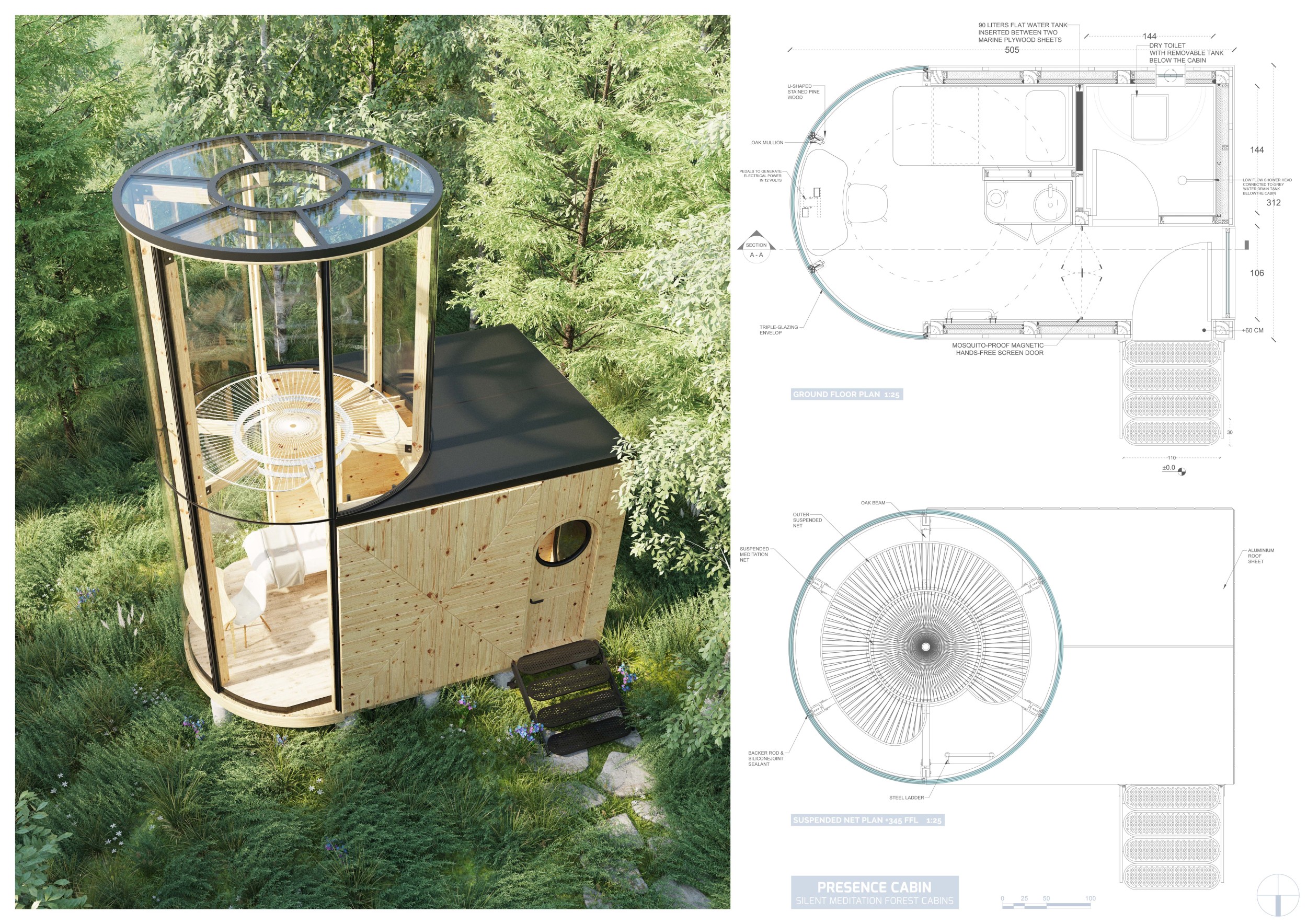 Architecture project // Suspended Nets and Triple-Glazed Envelopes in ...