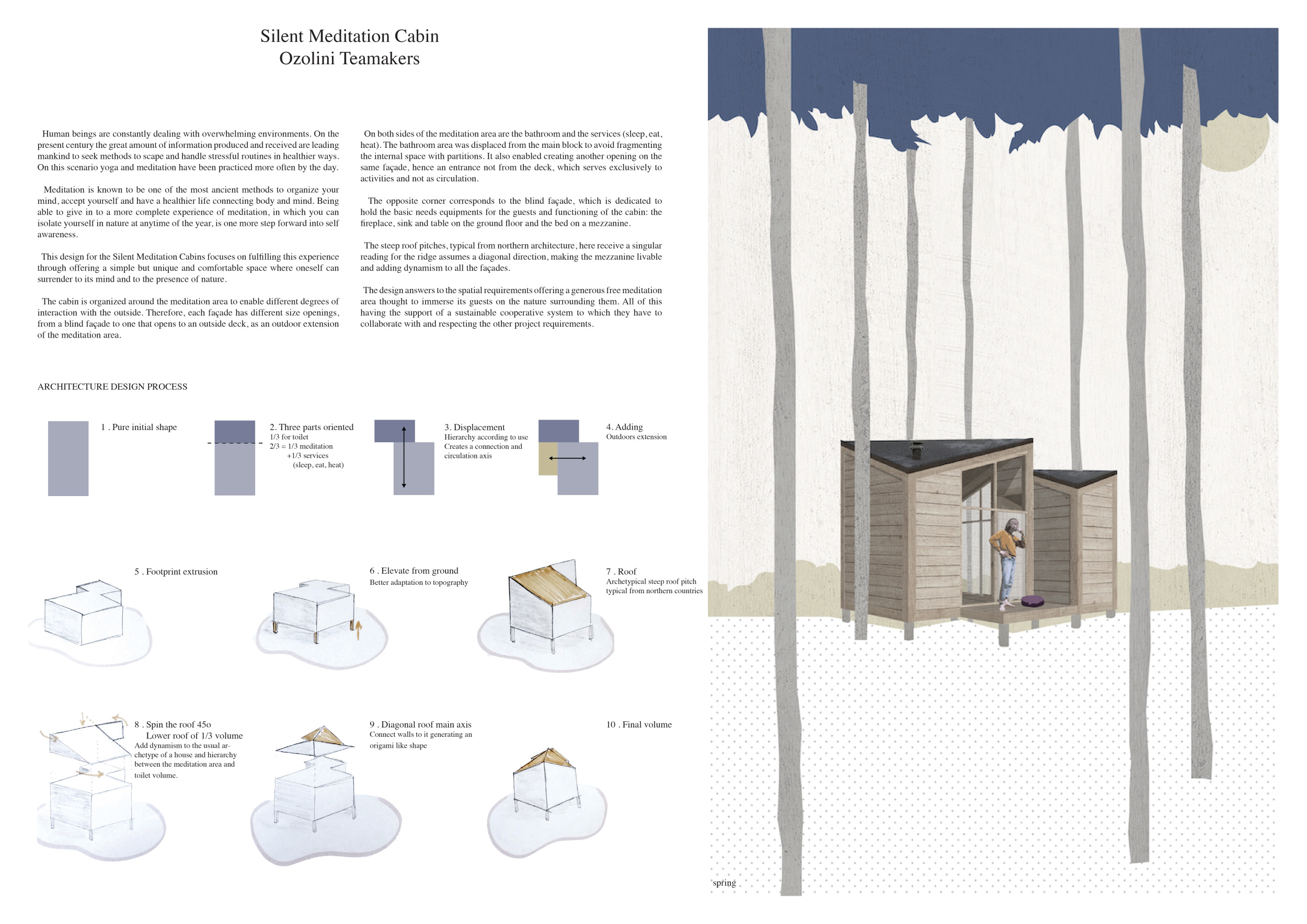 Architecture project // Timber Beams and Diagonal Ridge Create a ...