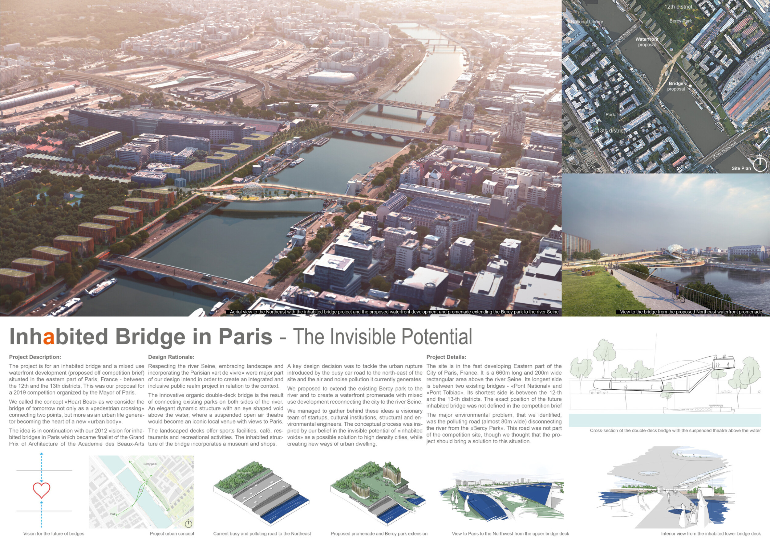 Architecture project // Landscaped Pedestrian Promenade with Reinforced ...