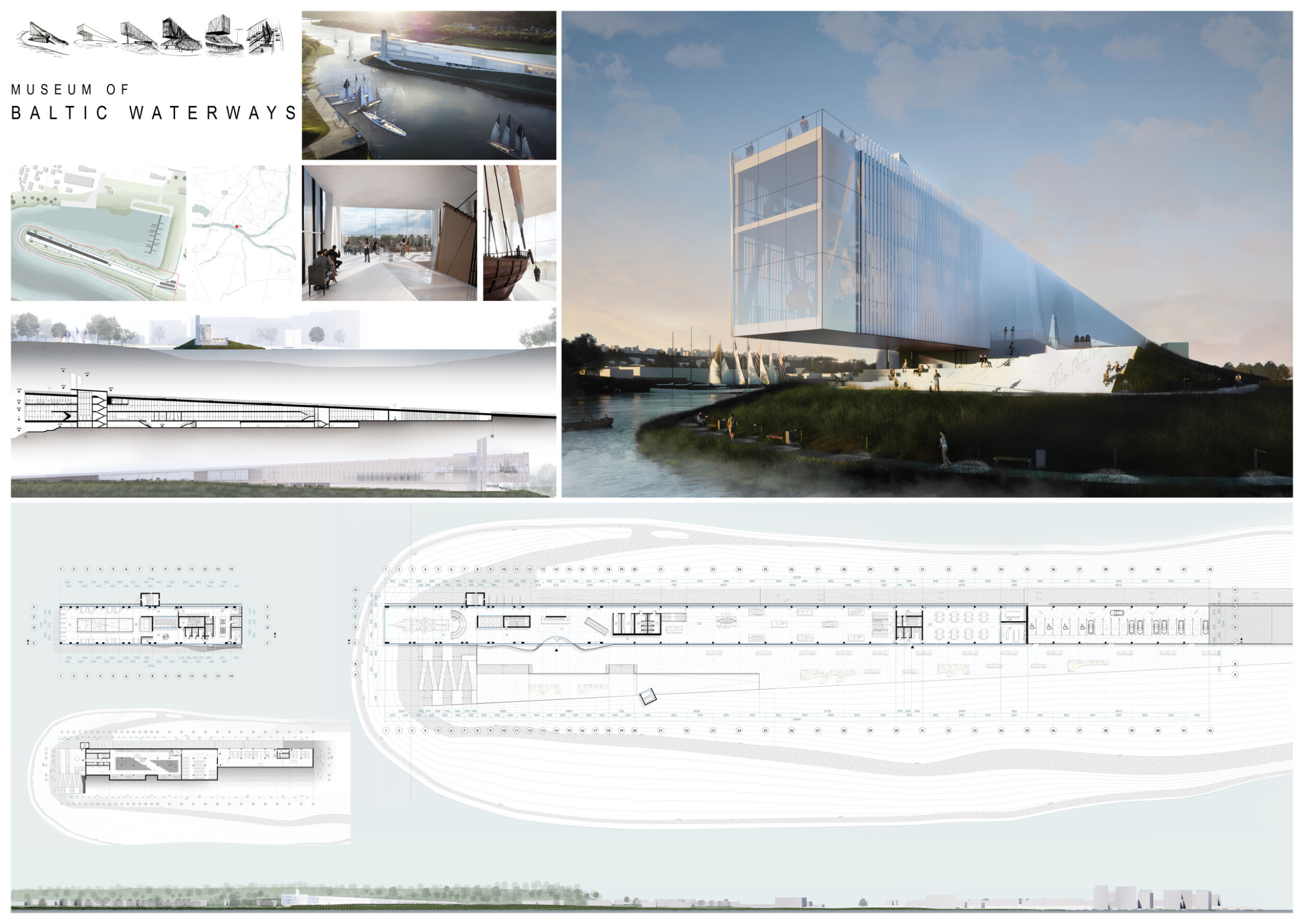 Architecture project // Elevated Structure Showcasing Glass and Timber ...