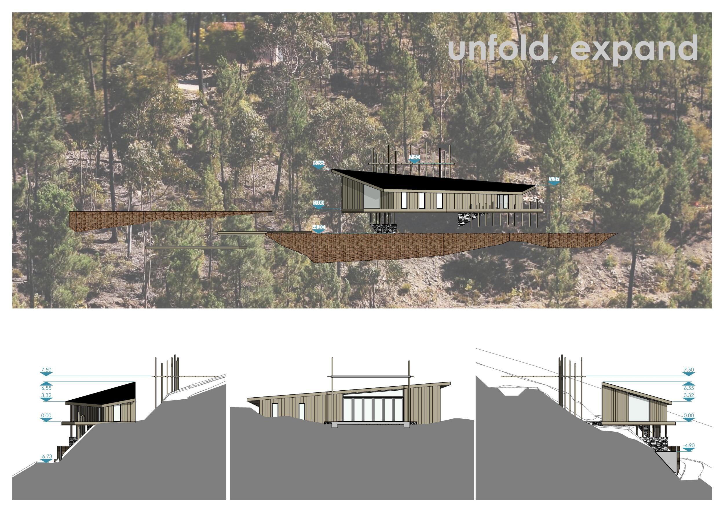 Architecture project // Woven Textures and Protected Terrace in a ...
