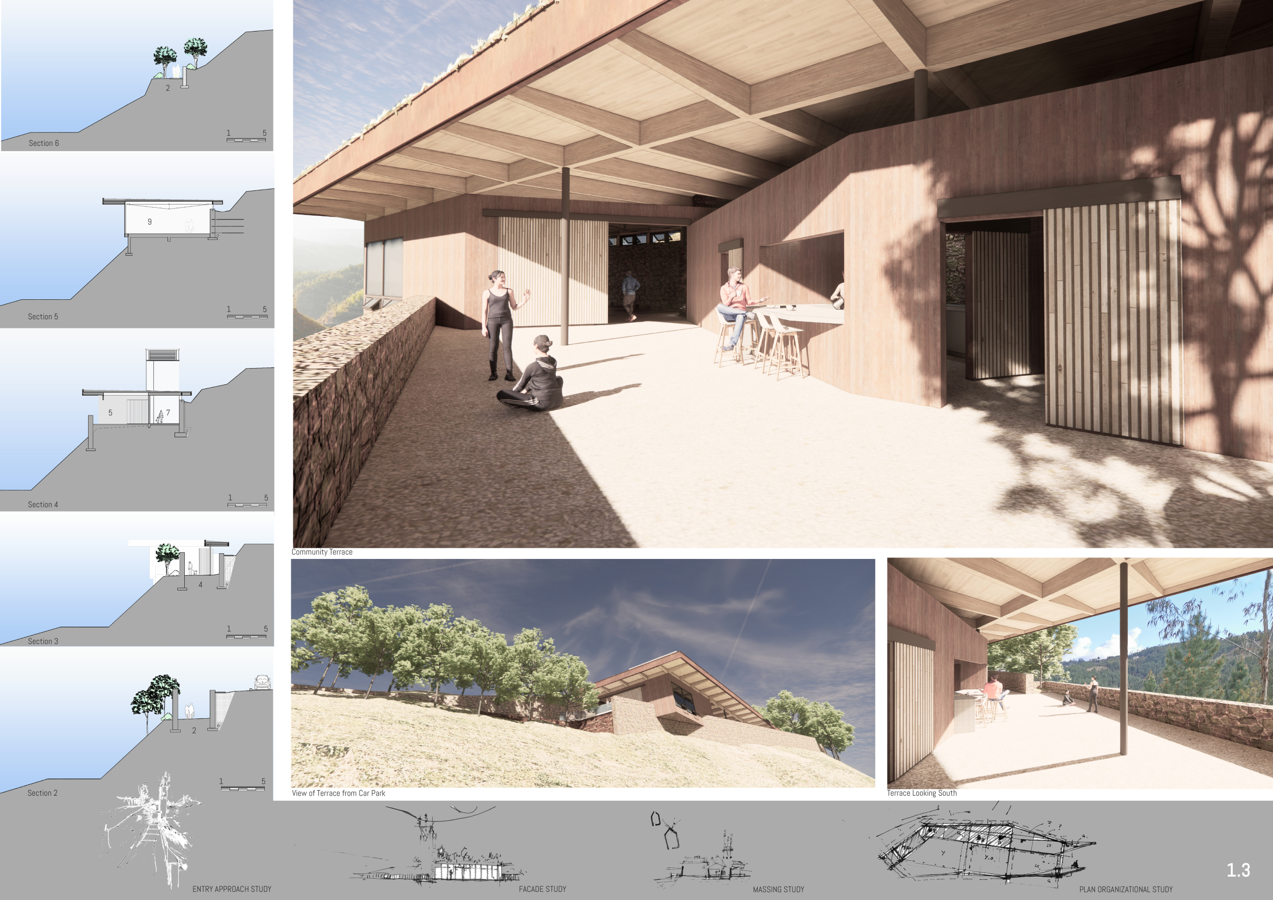 Architecture project // Terraced Pavilion Featuring Air-Harvesting ...