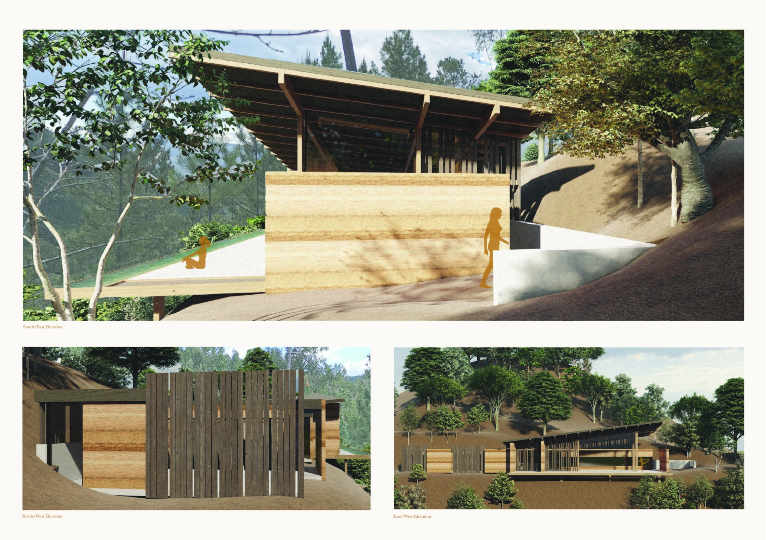 Architecture project // Rammed Earth Walls and Open-Air Showers in a ...