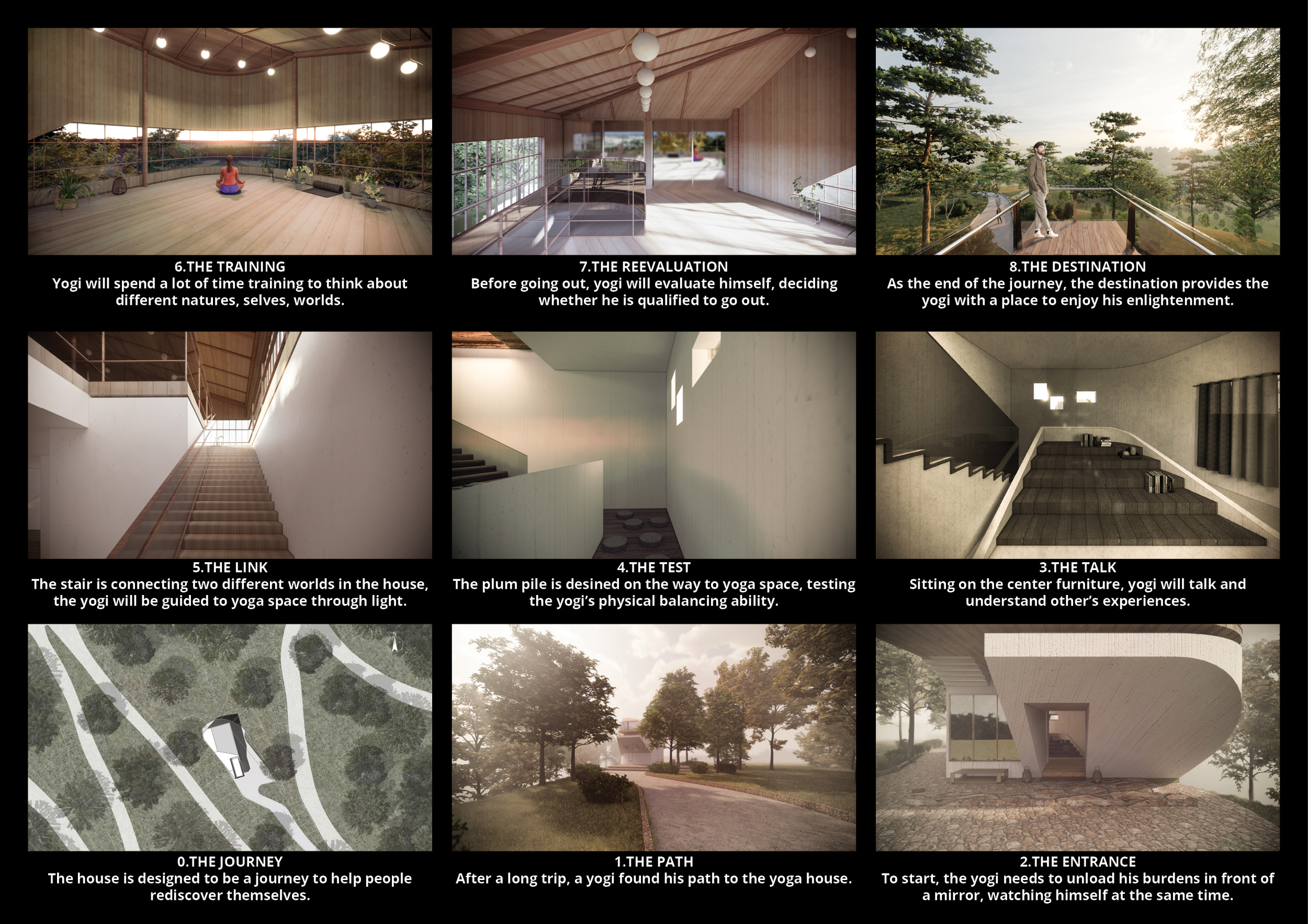 Architecture project // Balancing Void Spaces in a Serene Yoga Retreat