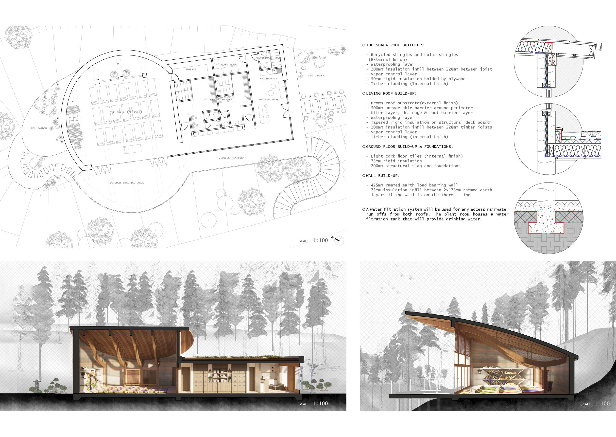 Architecture project // Rammed Earth Walls and Eucalyptus Structure in ...