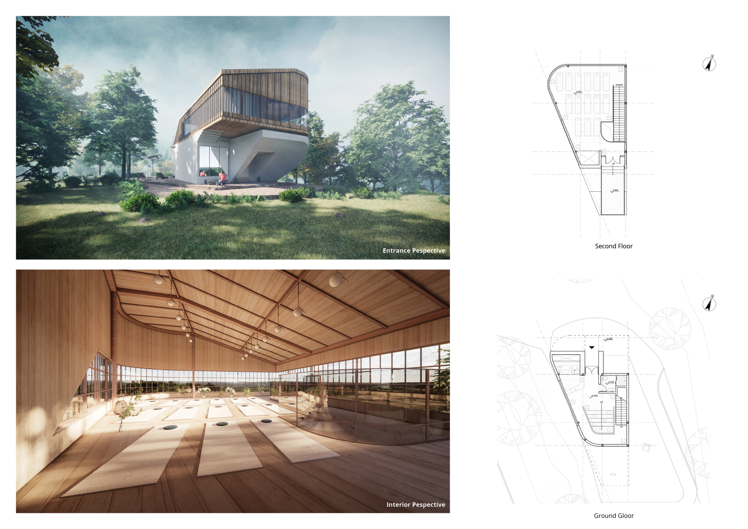 Architecture project // Balancing Void Spaces in a Serene Yoga Retreat