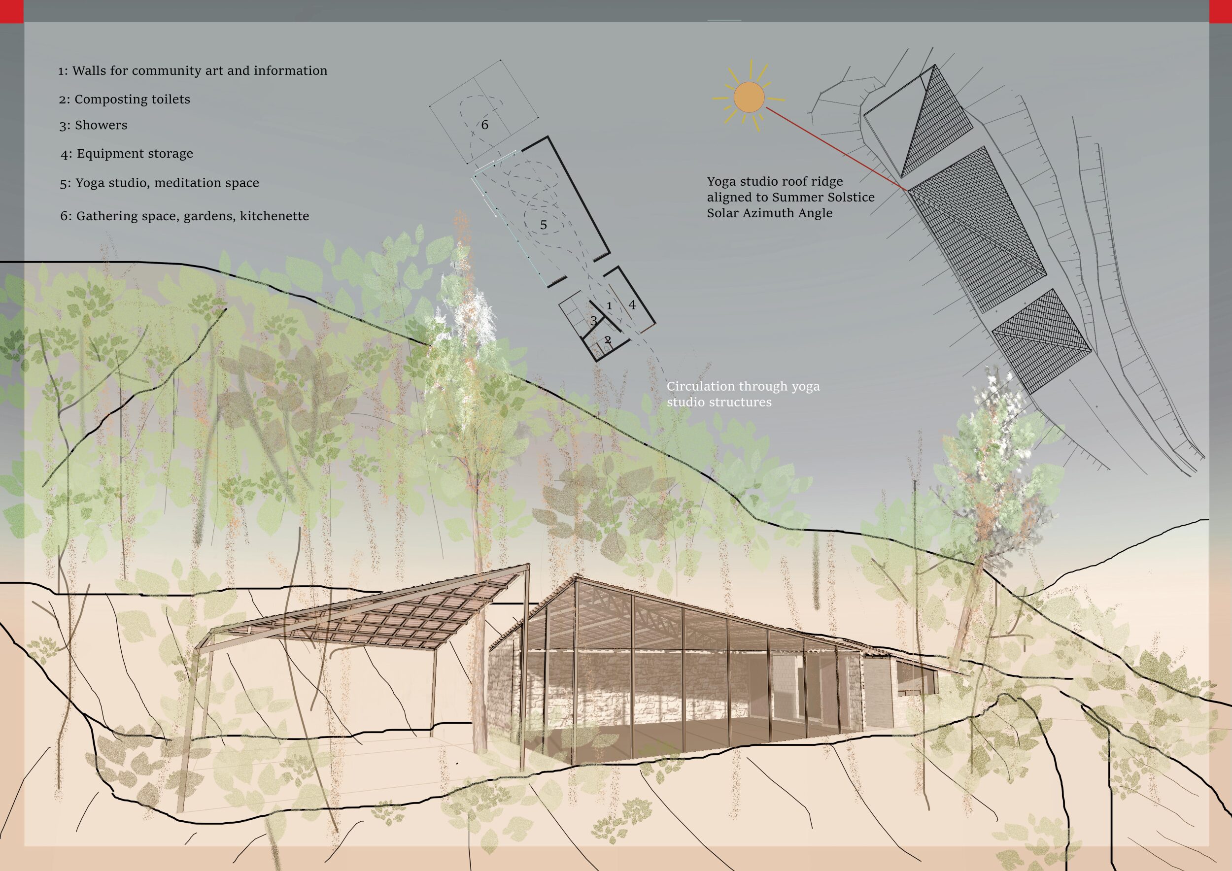 Architecture project // Tectonic Roofs and Terracotta Elements in a ...