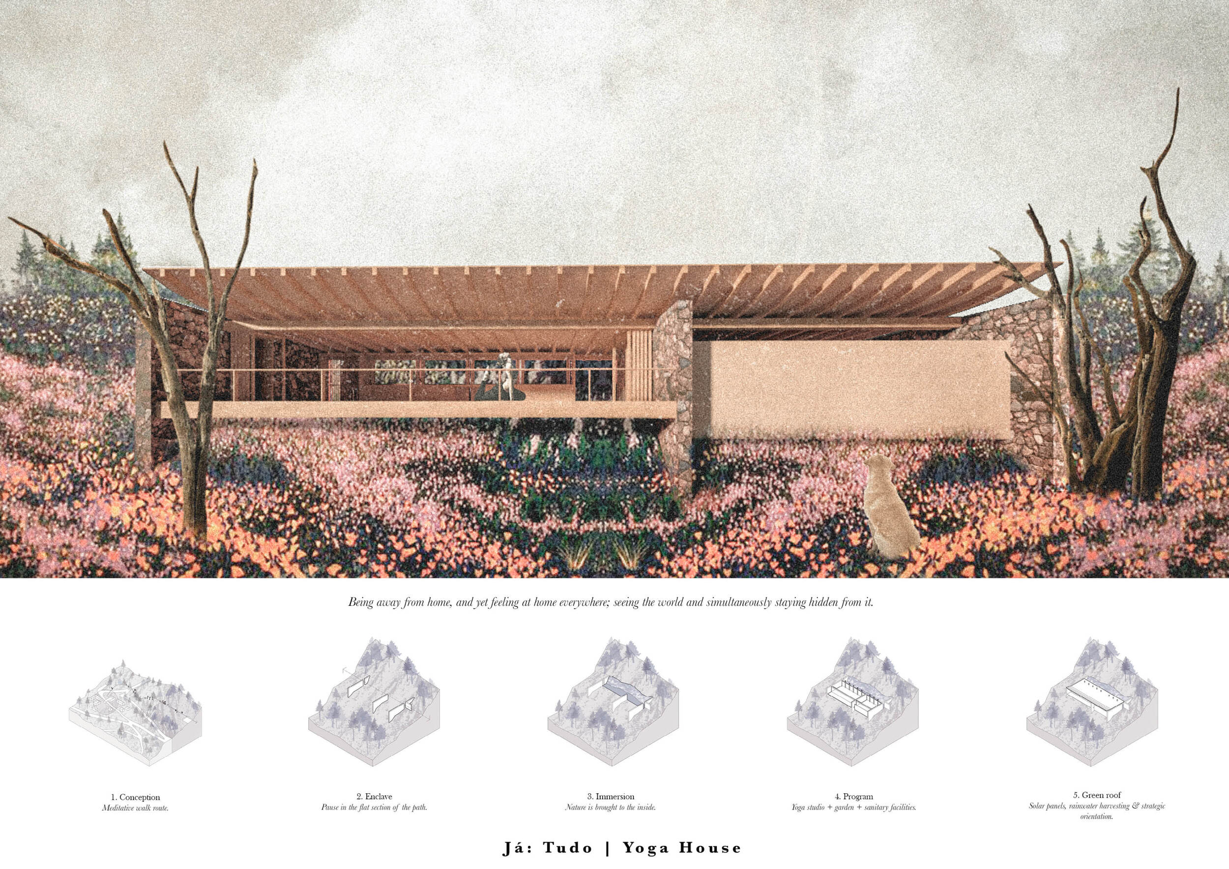 Architecture project // Cork-Insulated Structure Embracing Stone Walls ...