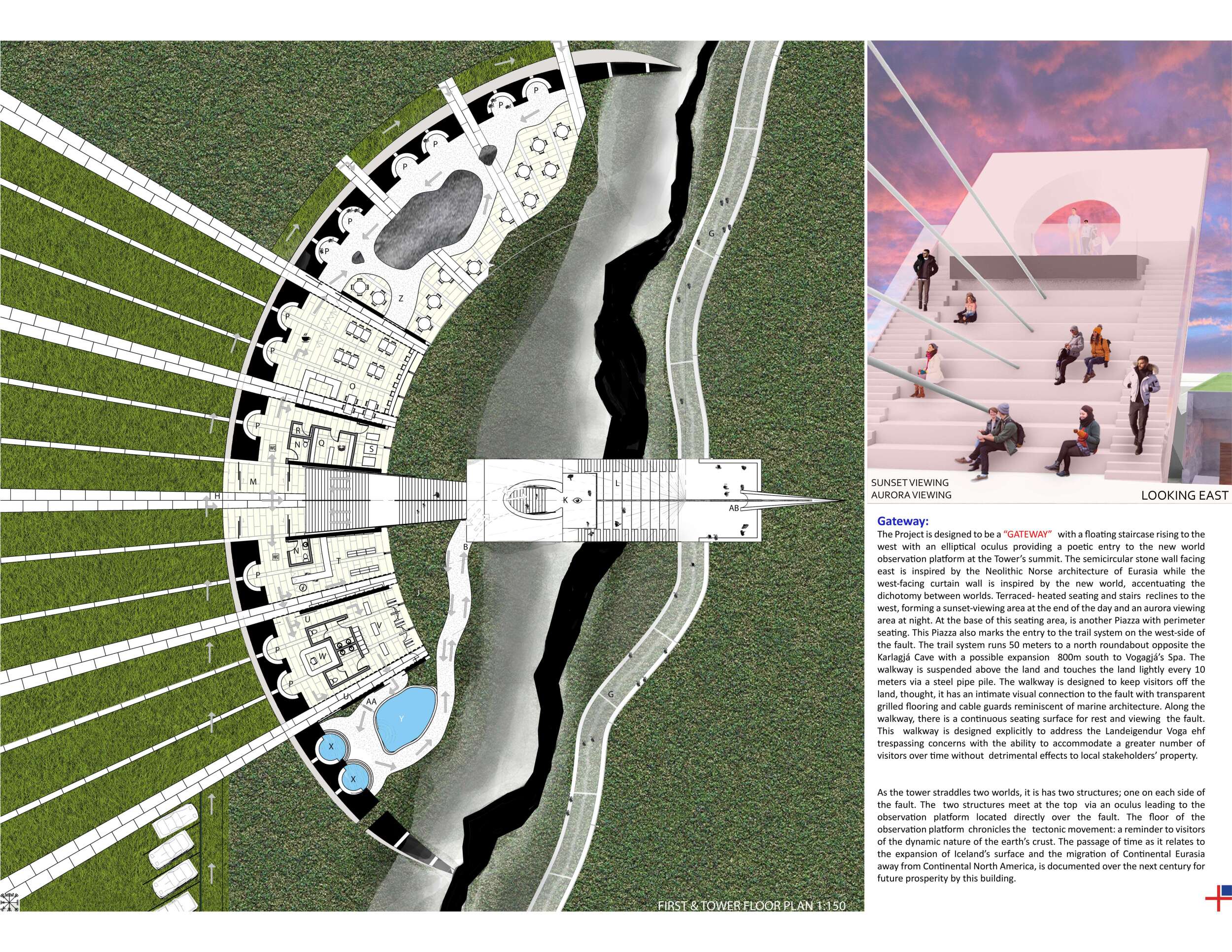 Architecture project // Basalt Observation Tower Featuring Geothermal ...