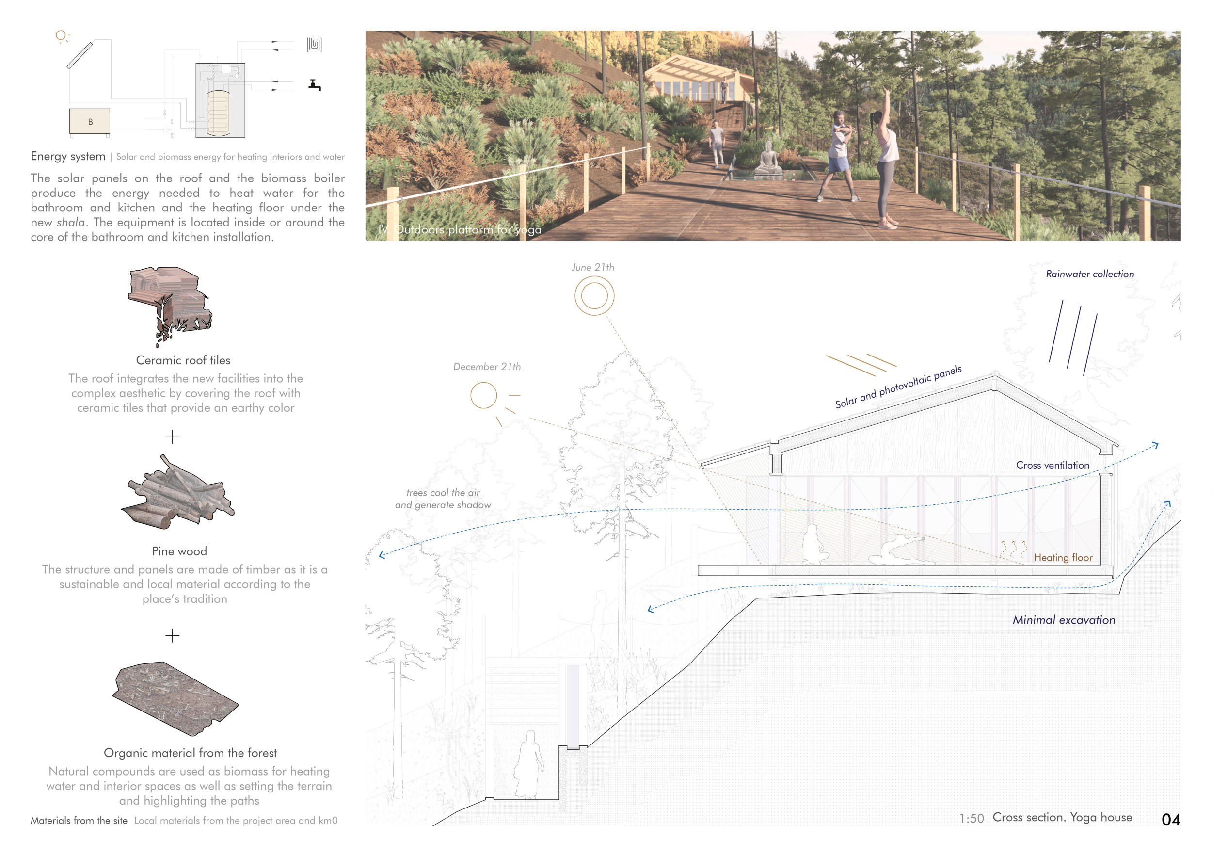 Architecture project // Elevated Platforms of Pine and Earth ...