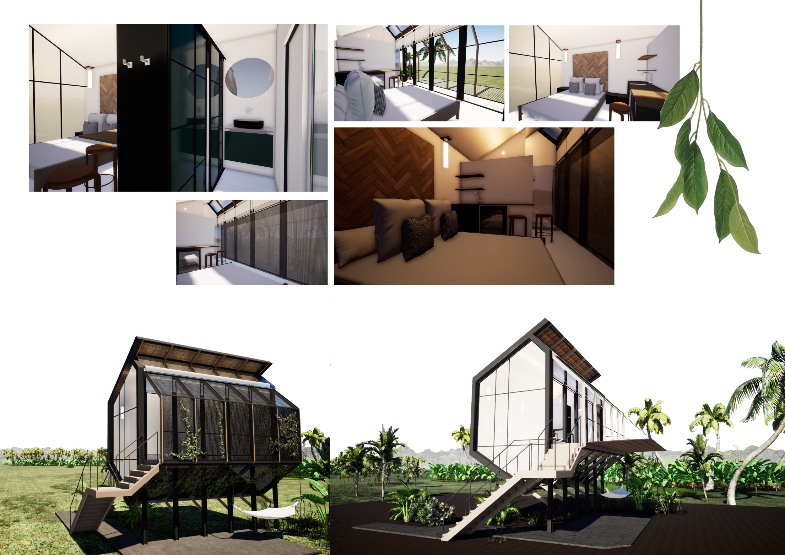 Architecture project // Elevated Retreat Constructed with Steel and ...