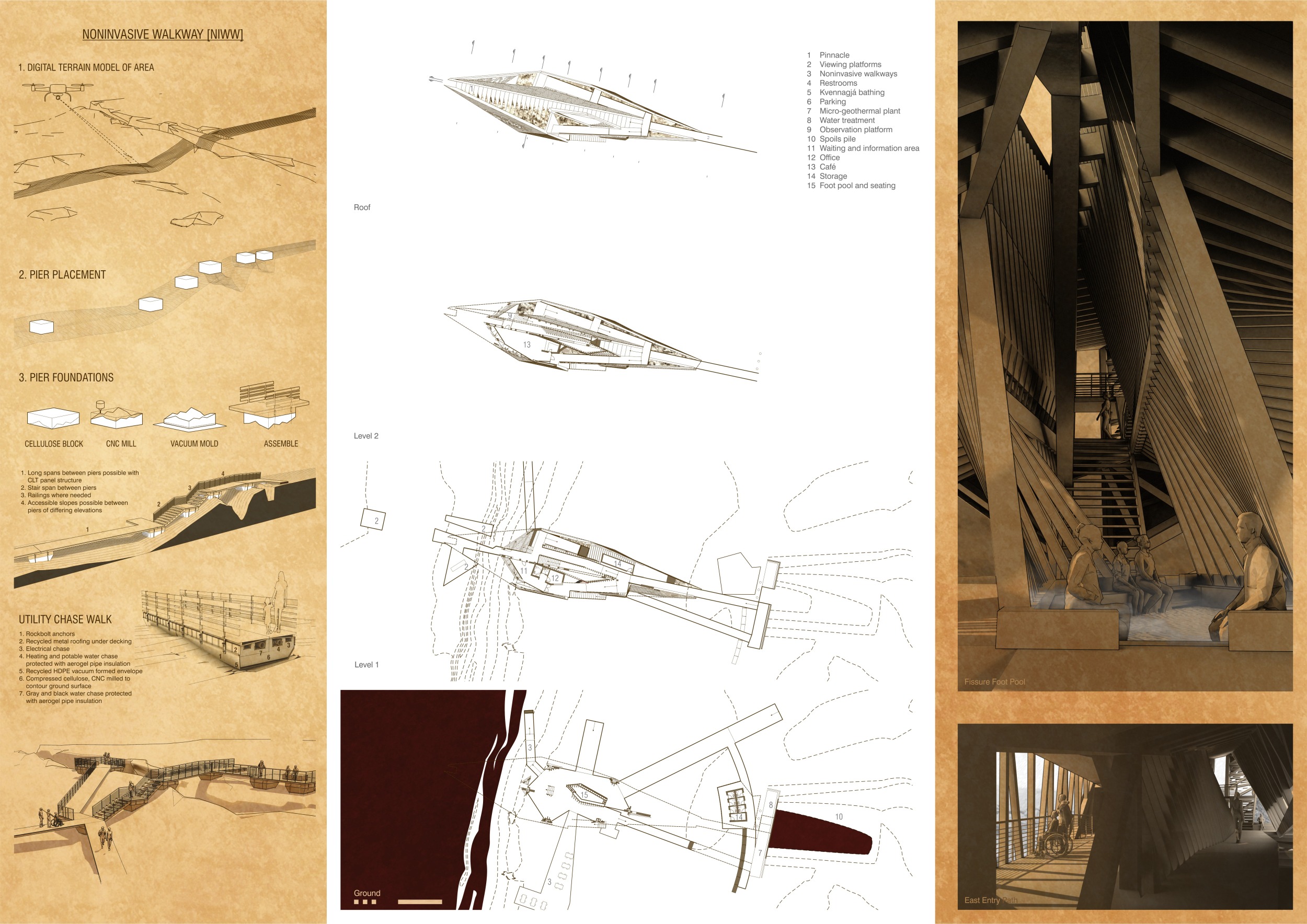 Architecture project // Cave Tower Crafted with Volcanic Ash and Glulam ...