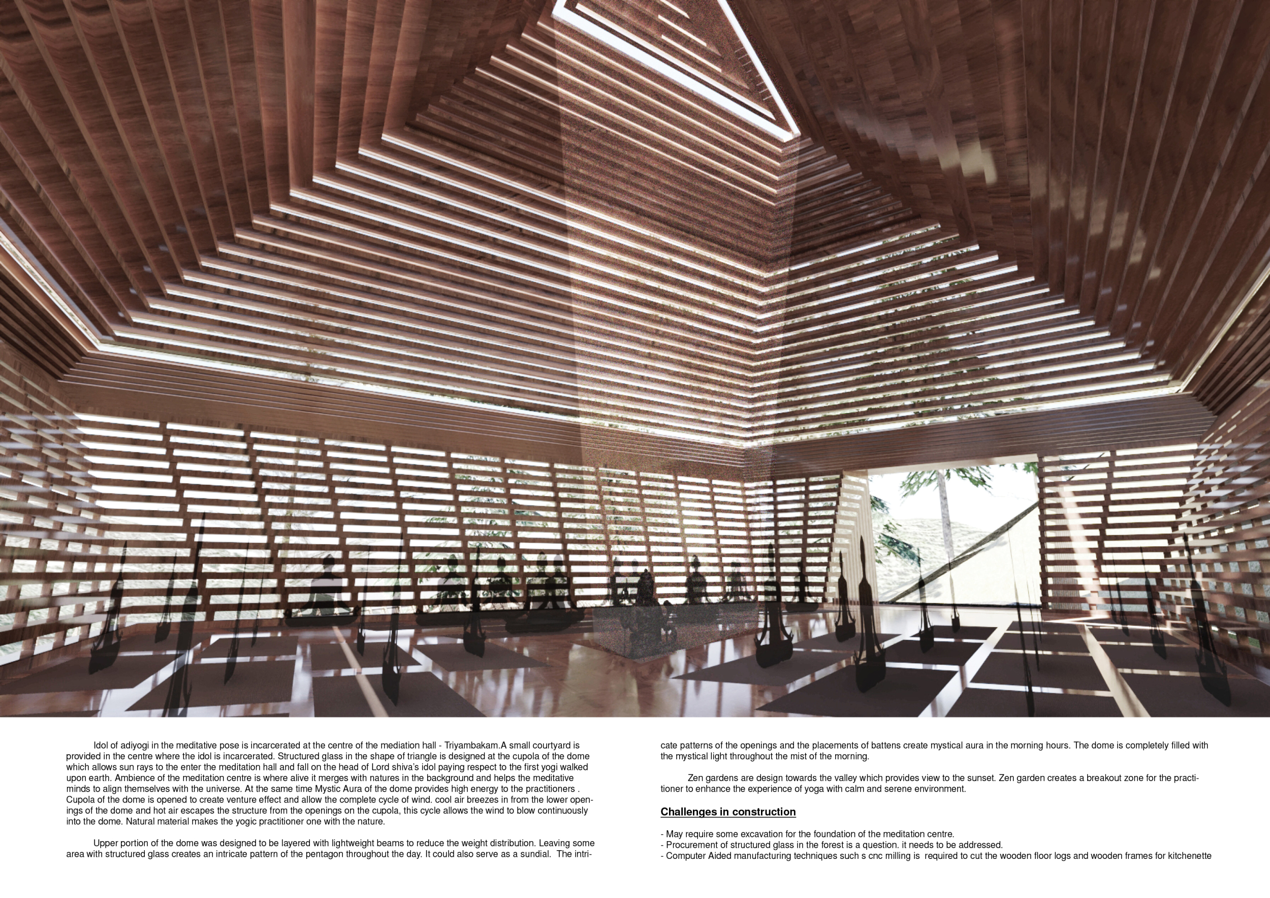 Architecture project // Dome Structure with Structured Glass ...