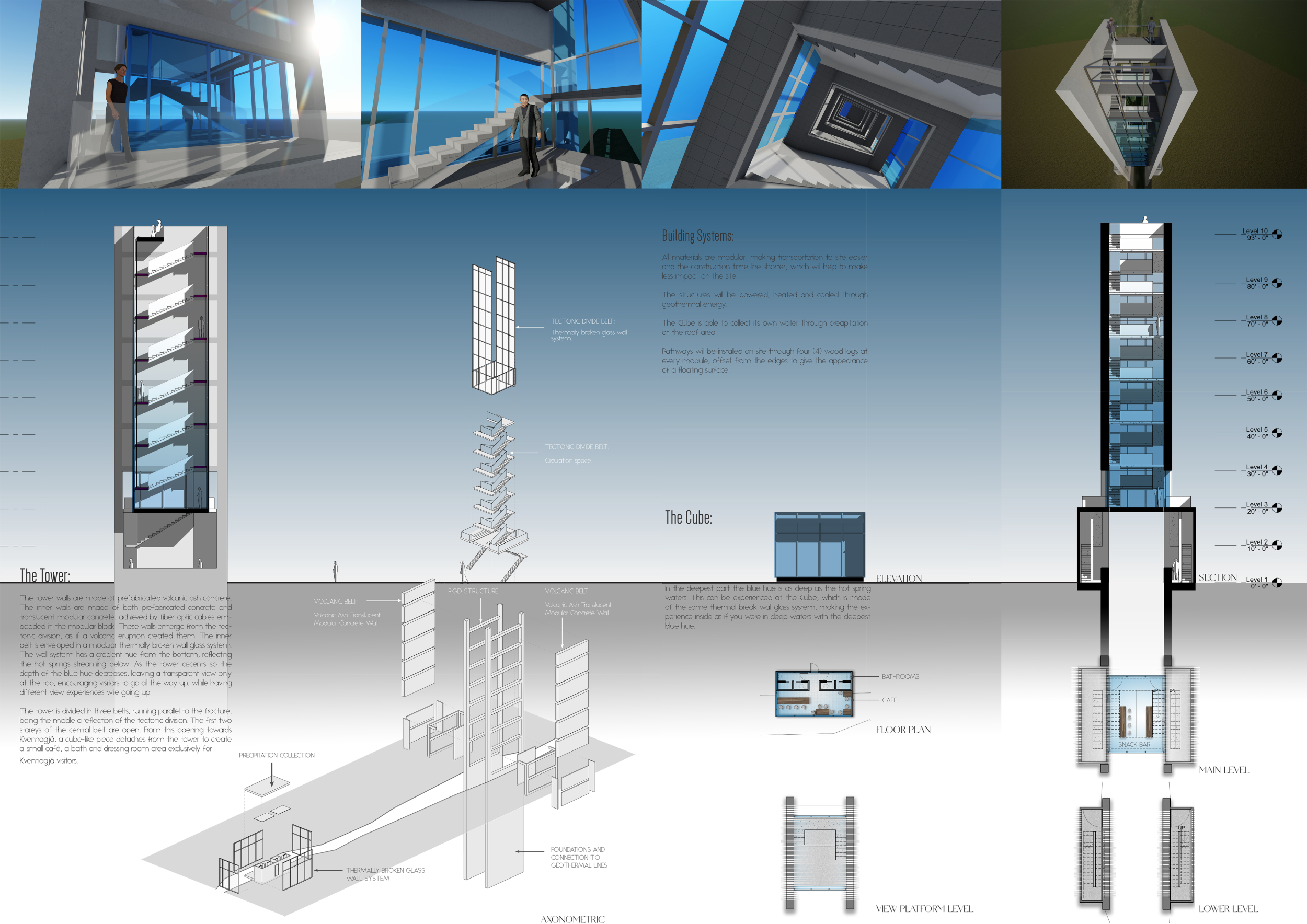 Architecture project // Translucent Glass Walls and Volcanic Concrete ...