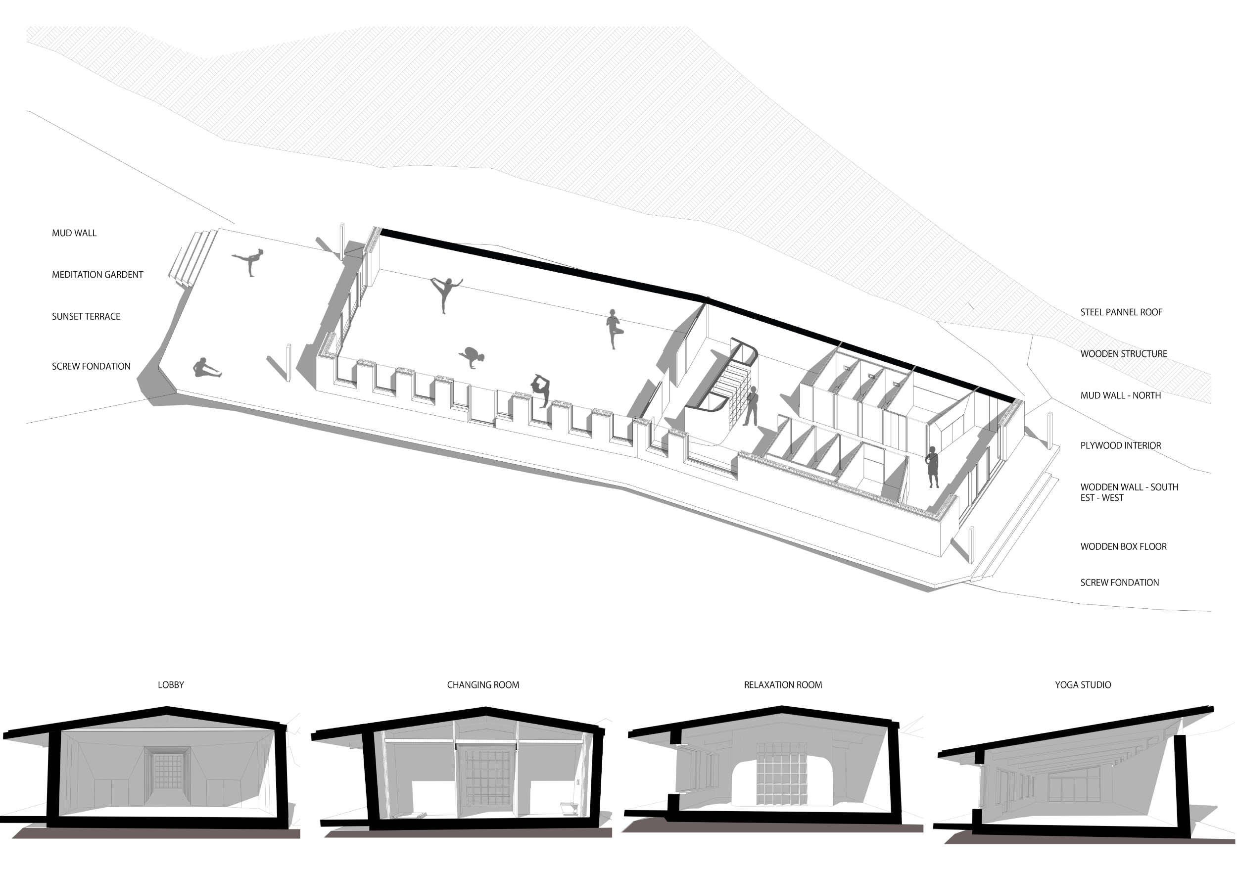 Architecture project // Raw Clay Walls with Valley Views in a ...
