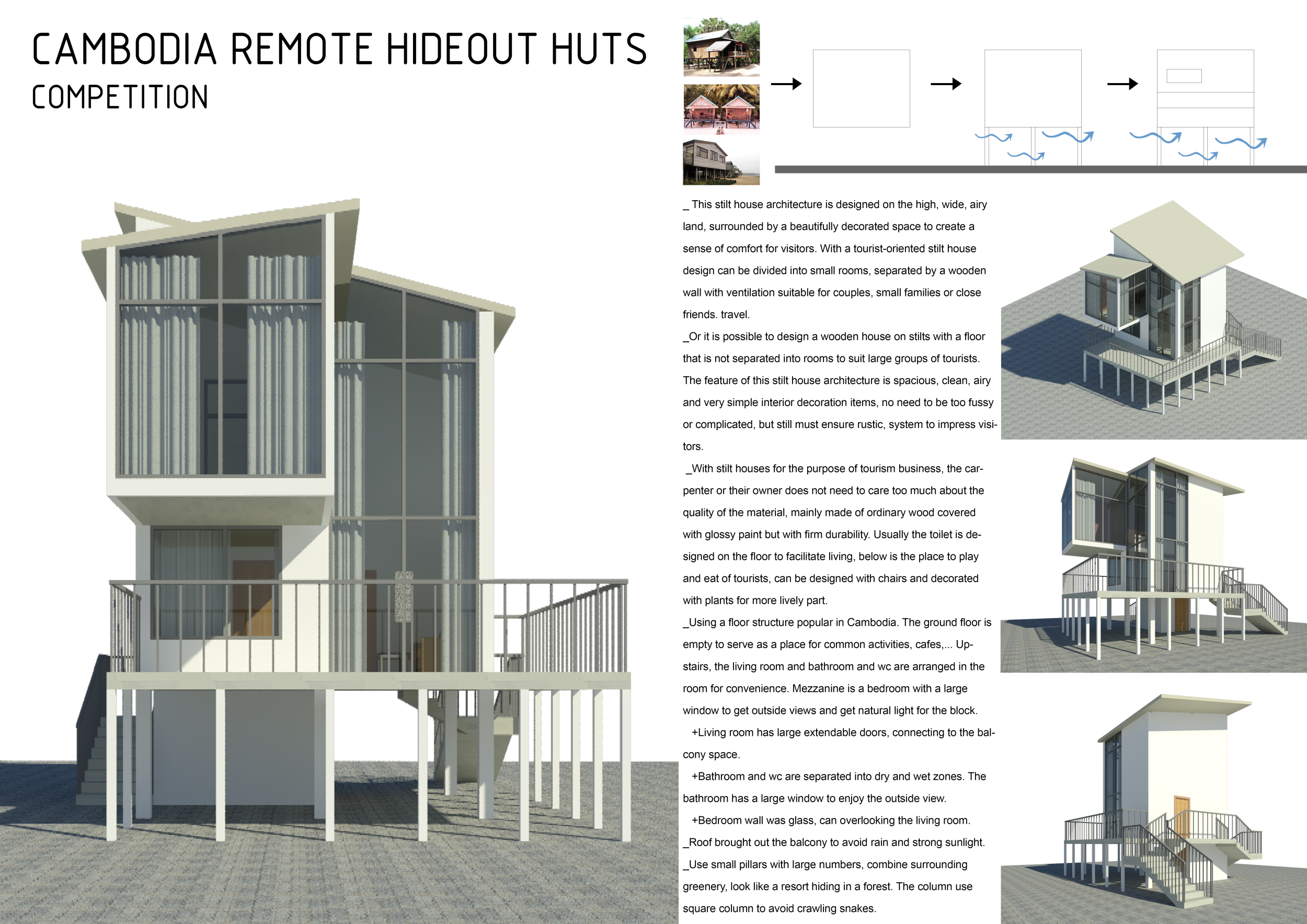 Architecture project // Elevated Wood Huts Offering Uninterrupted ...