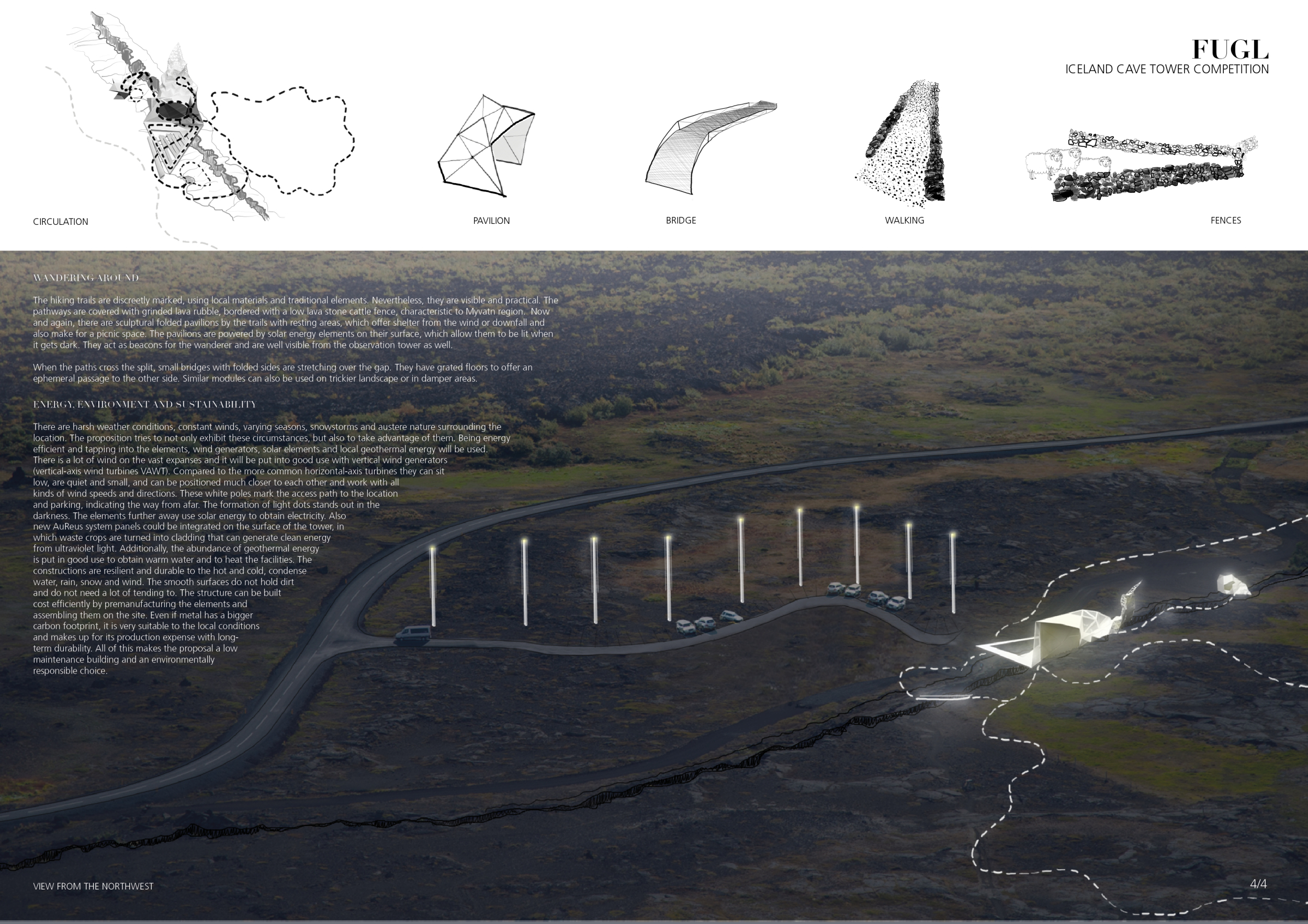 Architecture project // Cave Visitor Center of Aluminum and Lava Stones ...