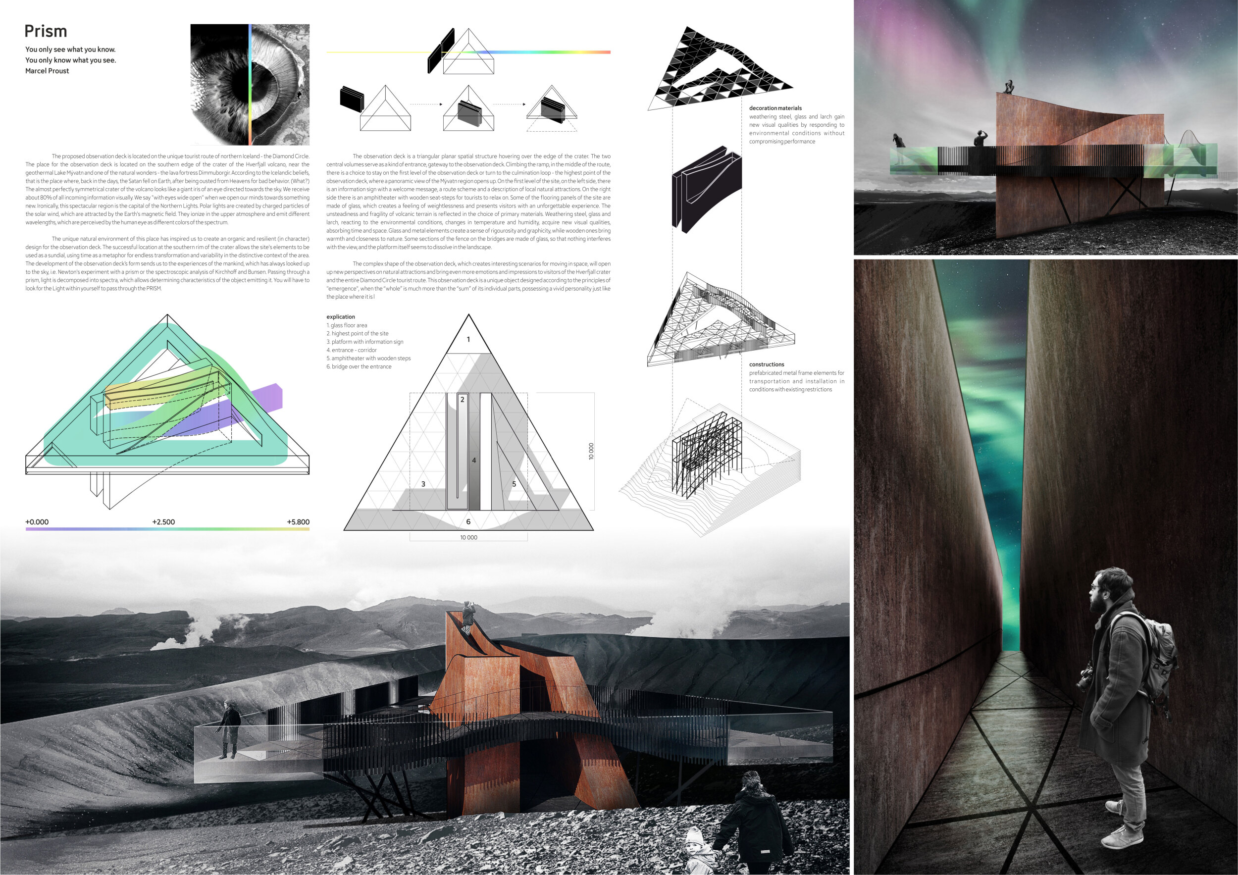 Architecture project // Weathering Steel Observation Deck Overlooking ...