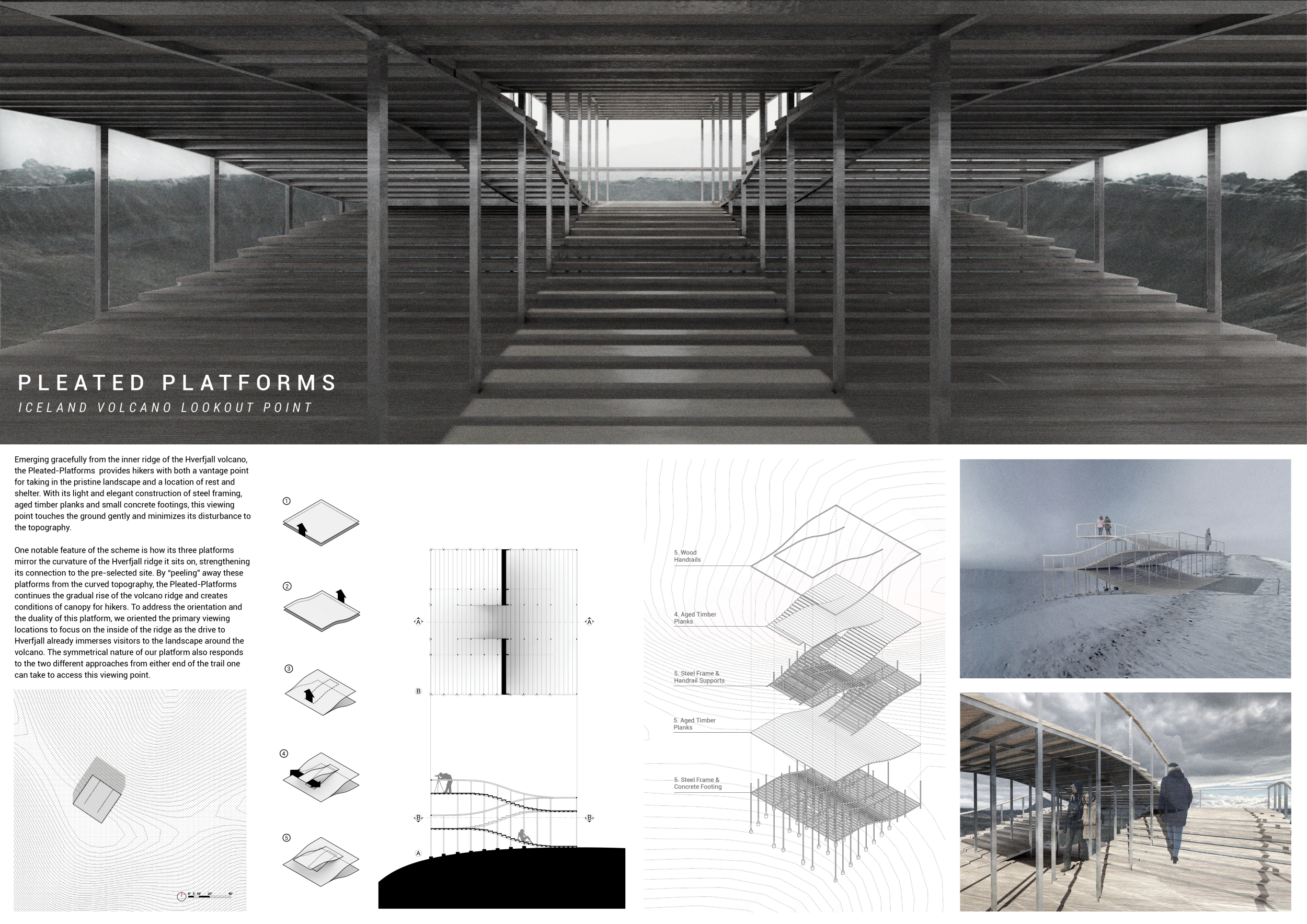 Architecture project // Curved Timber Platforms Providing Shelter ...