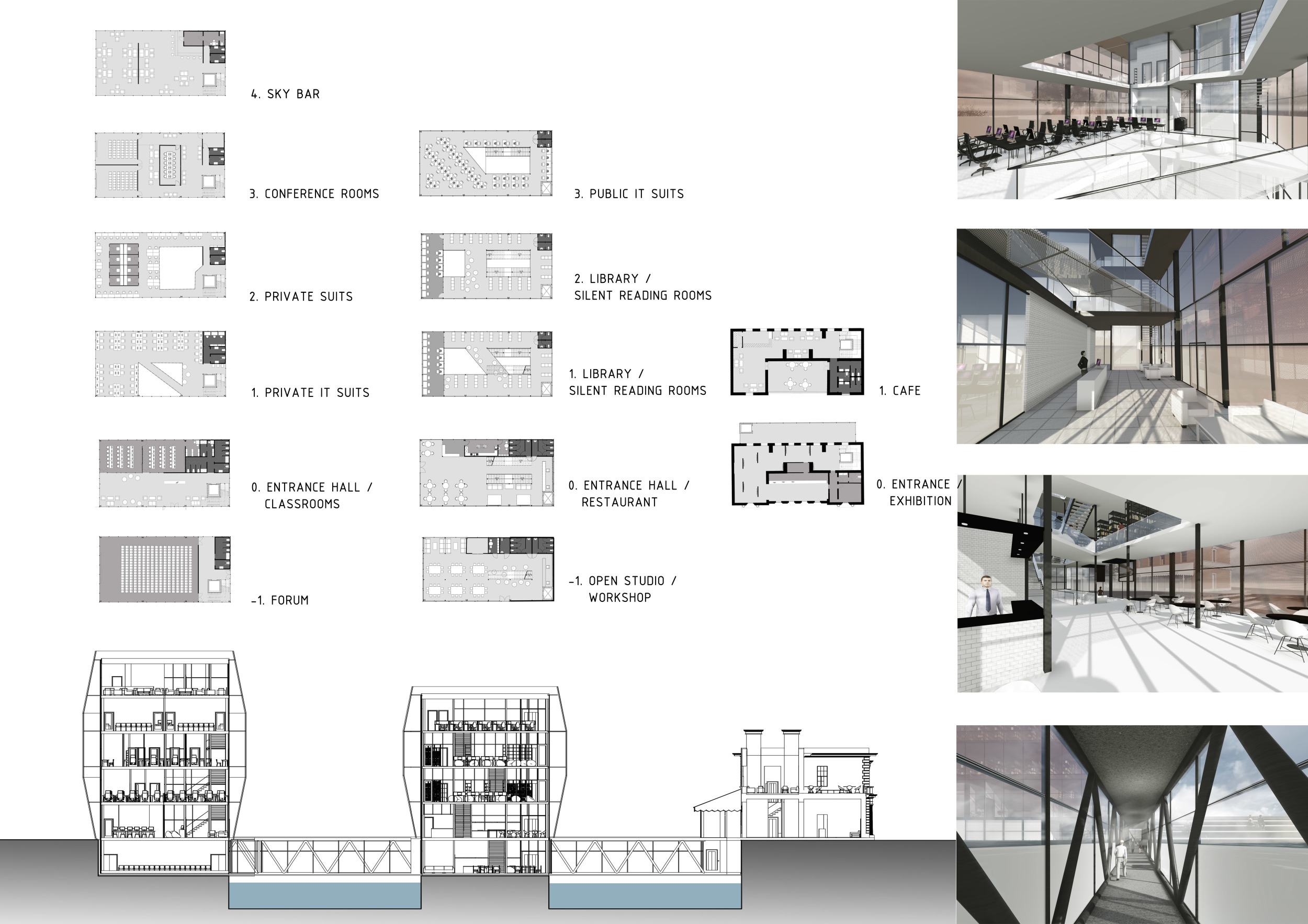 Architecture project // Rusted Metal Facades and Translucent Spaces in ...