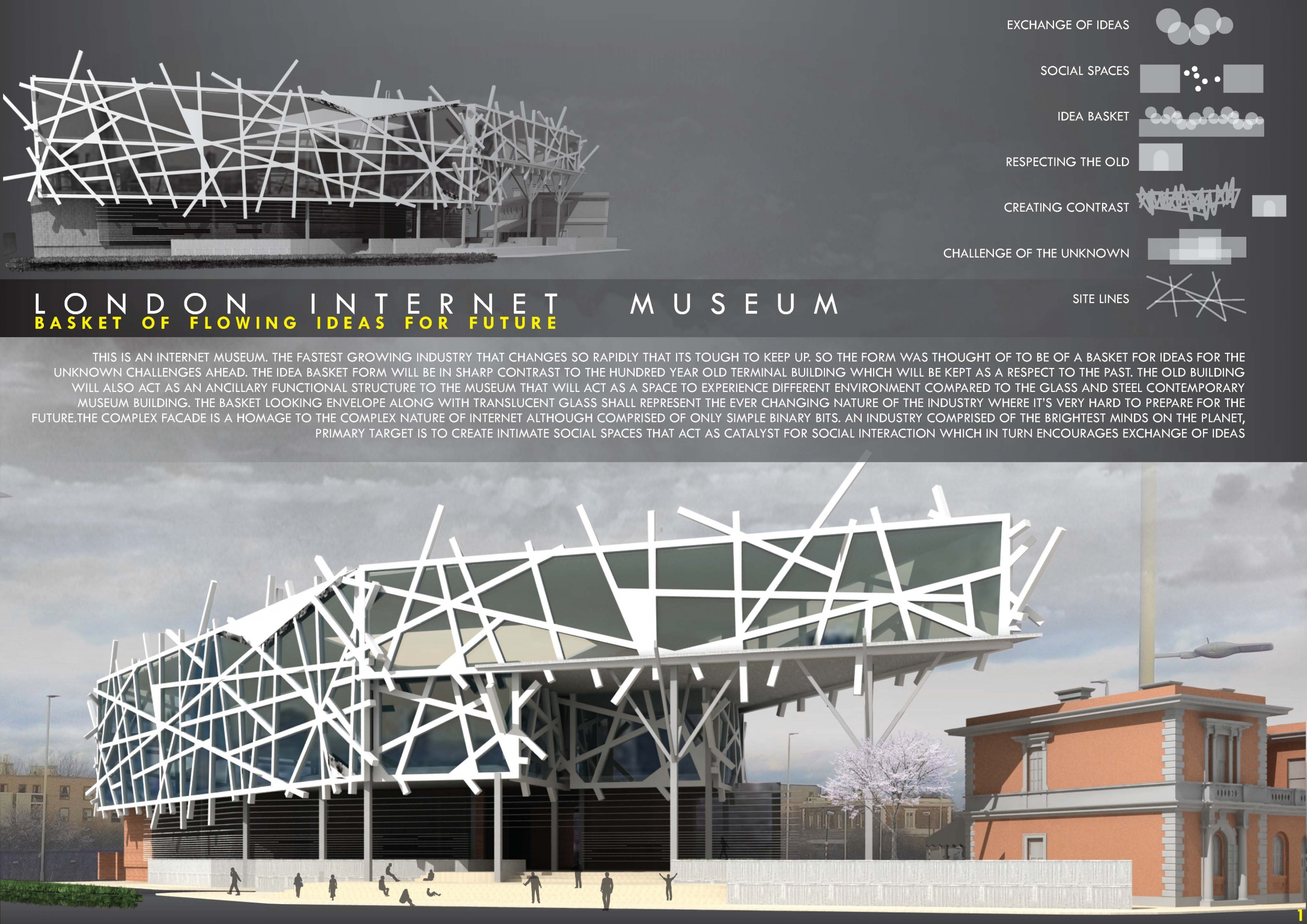 Architecture project // Translucent Steel Grids and Flexible Spaces in ...