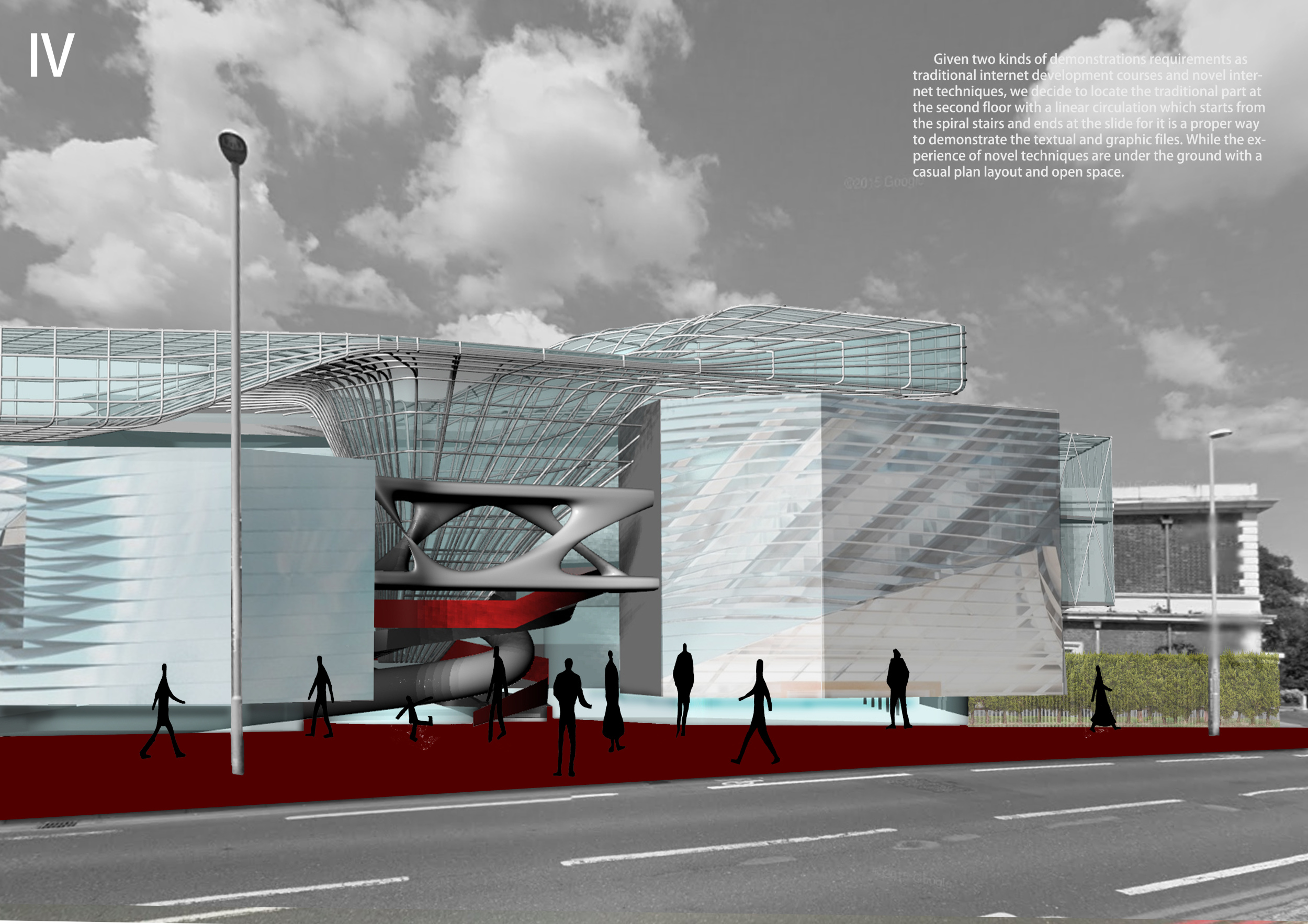 Architecture project // Dynamic Roof Structure with Transparent Glass ...