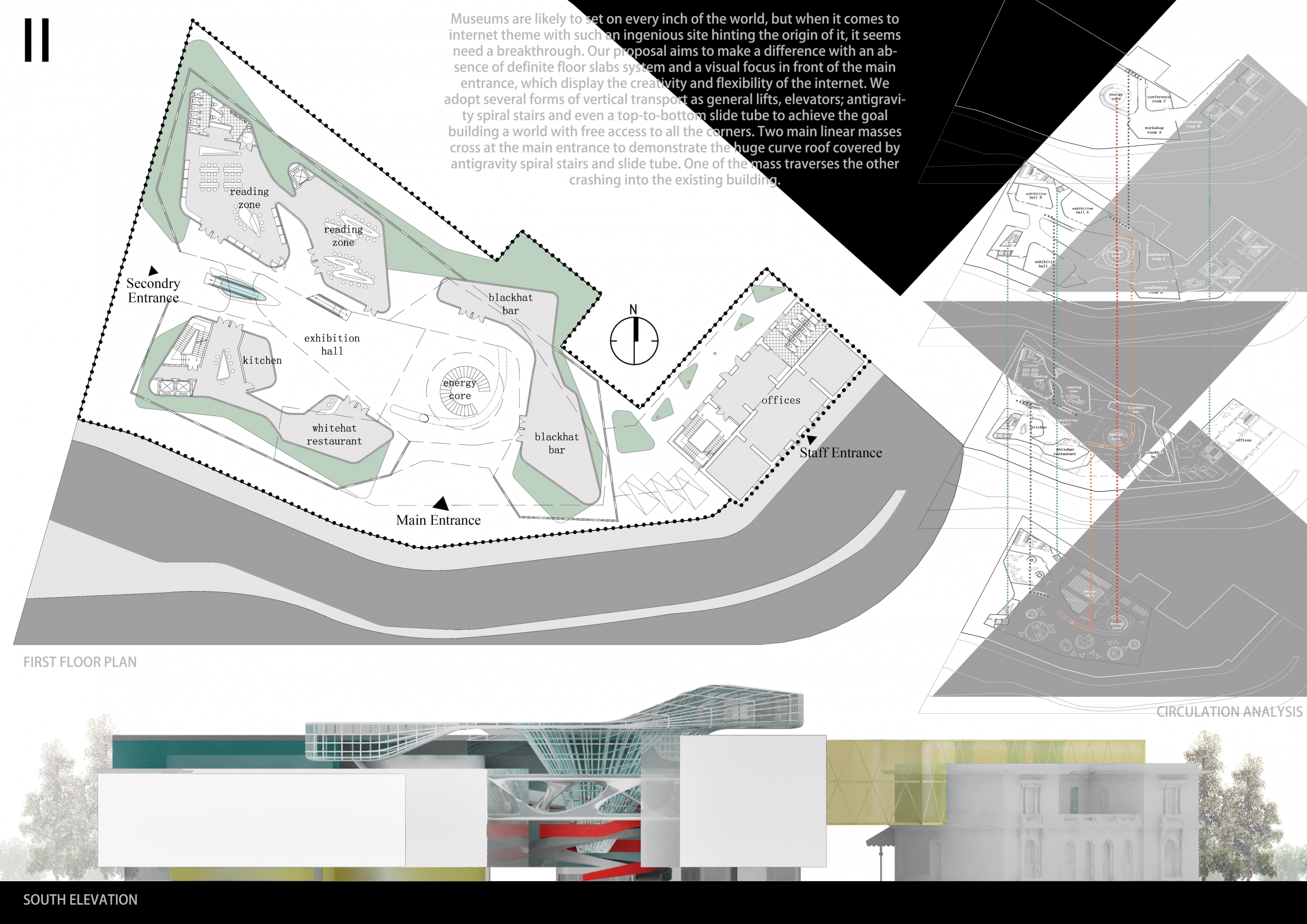 Architecture project // Dynamic Roof Structure with Transparent Glass ...