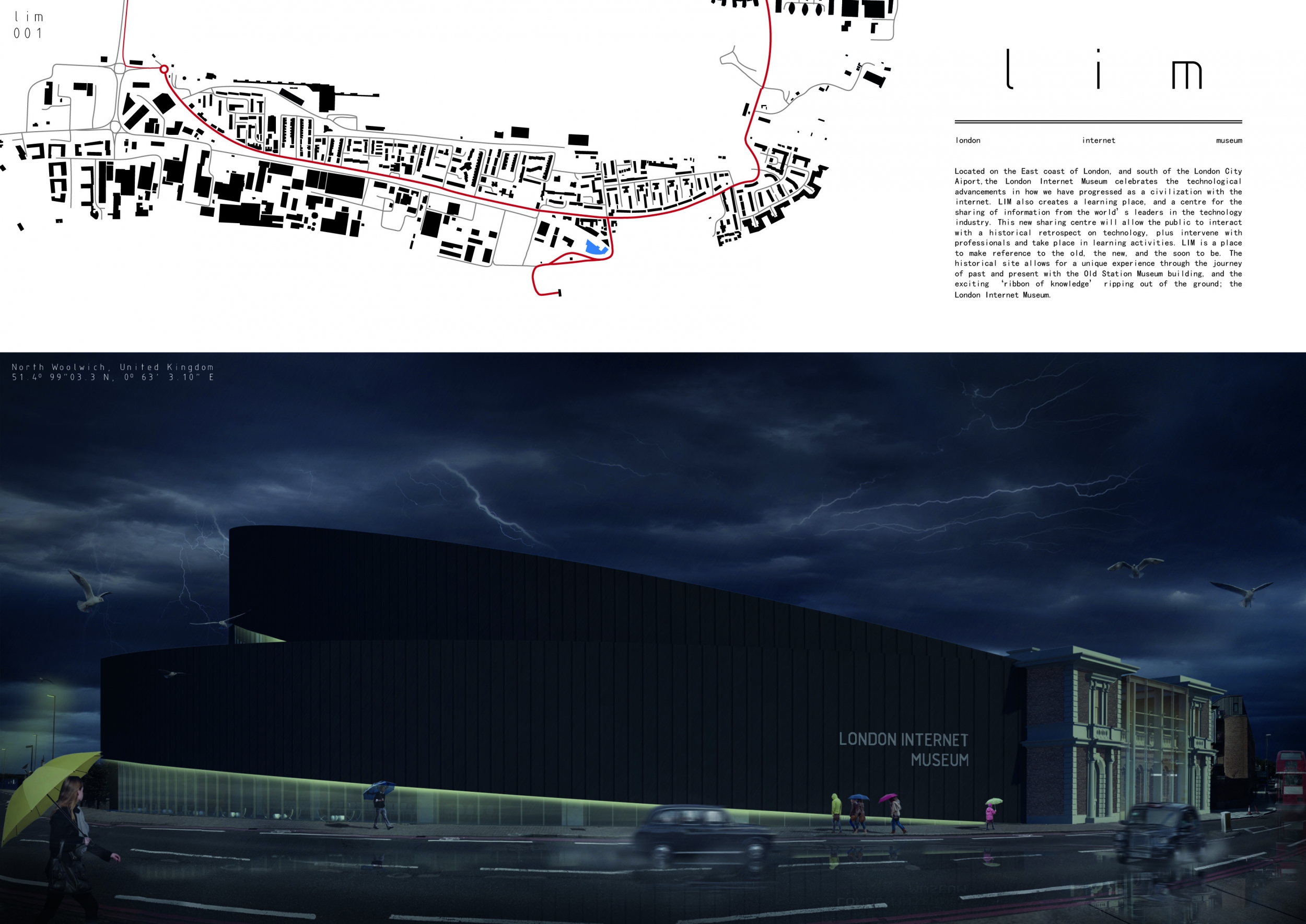 Architecture project // Sinuous Form Enclosed by Glass and Steel ...