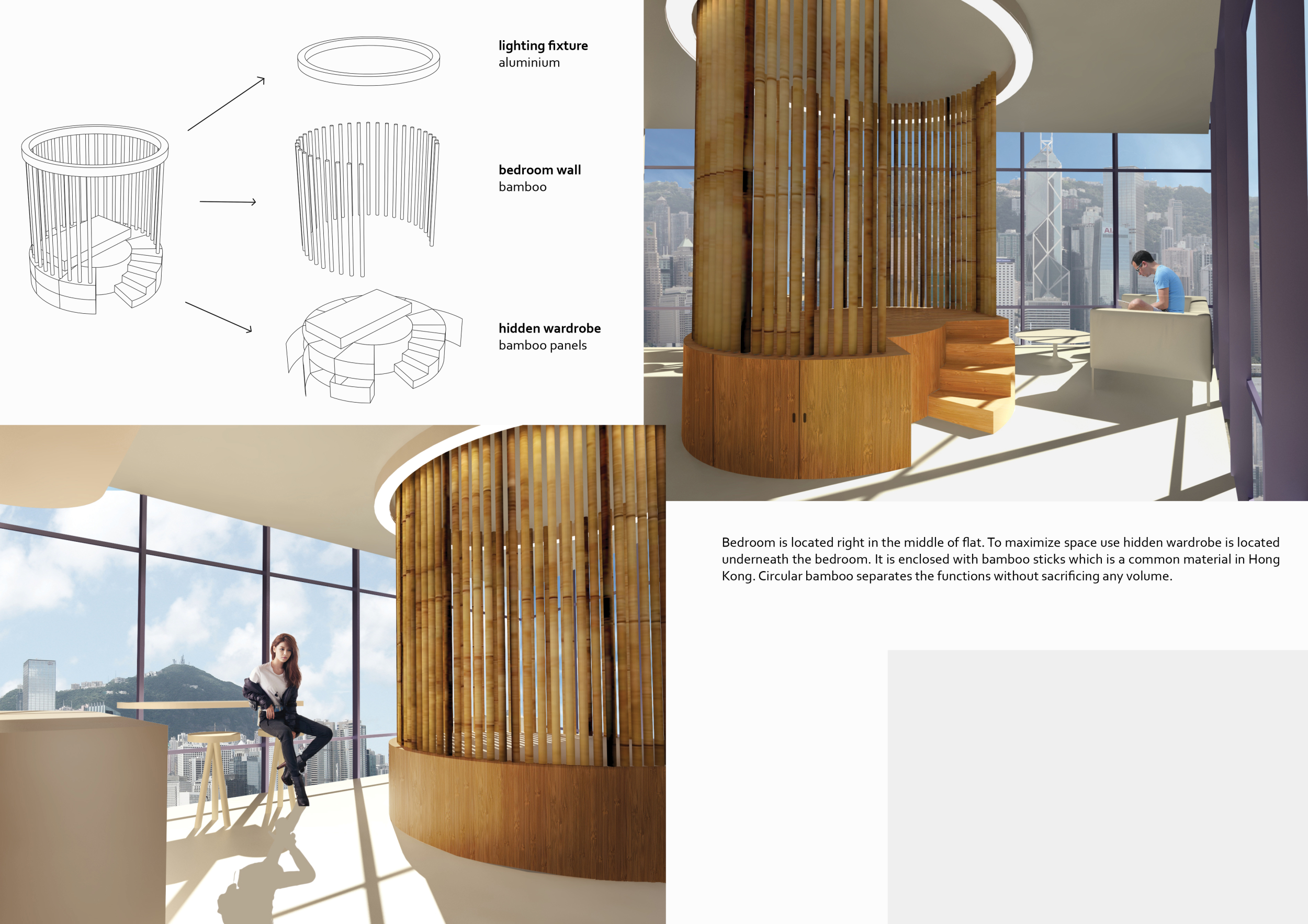 Architecture project // Triangular Living Spaces Crafted from Bamboo ...