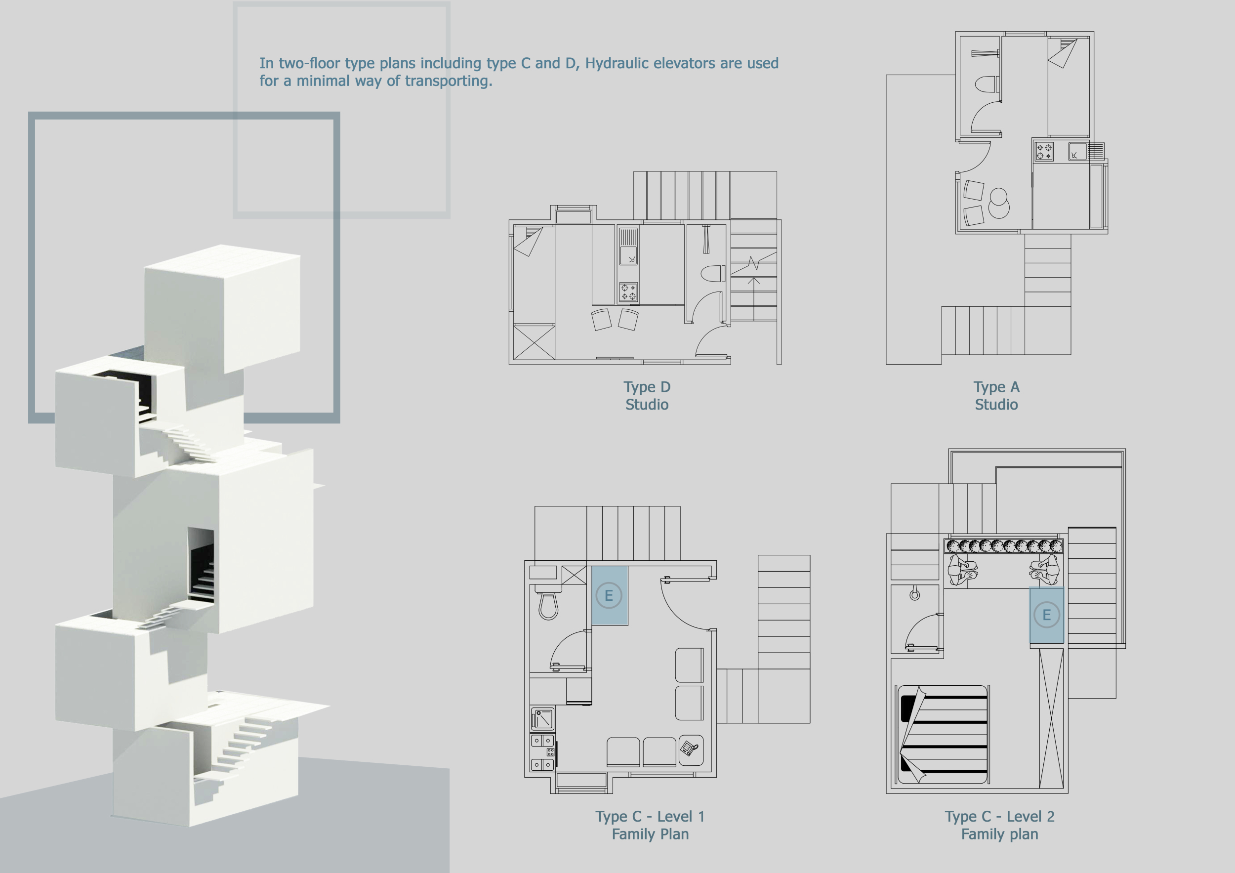 Architecture project // Modular Living Units Featuring Precast Concrete ...