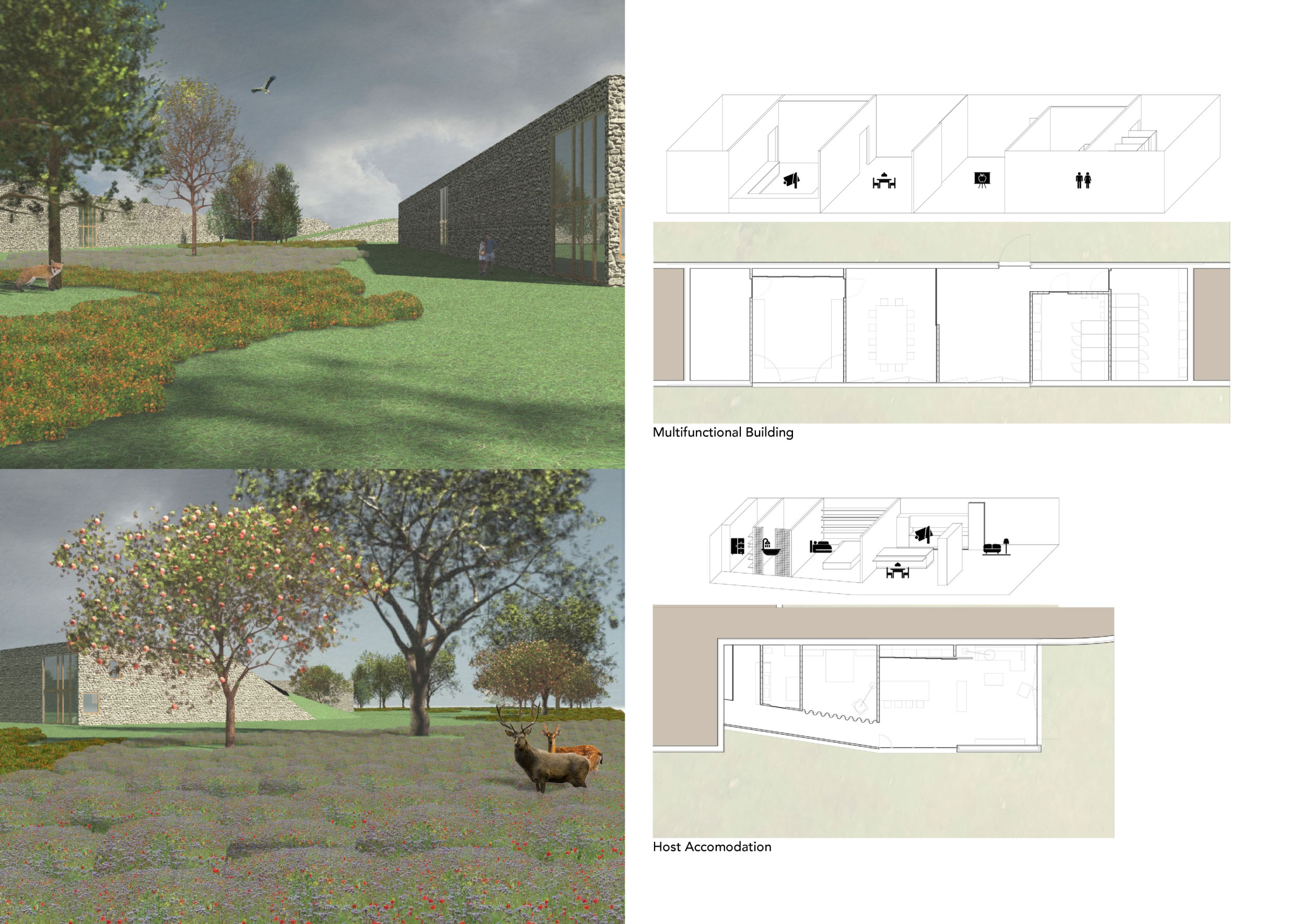 Architecture project // Cave-Like Shelters with Natural Granite and ...