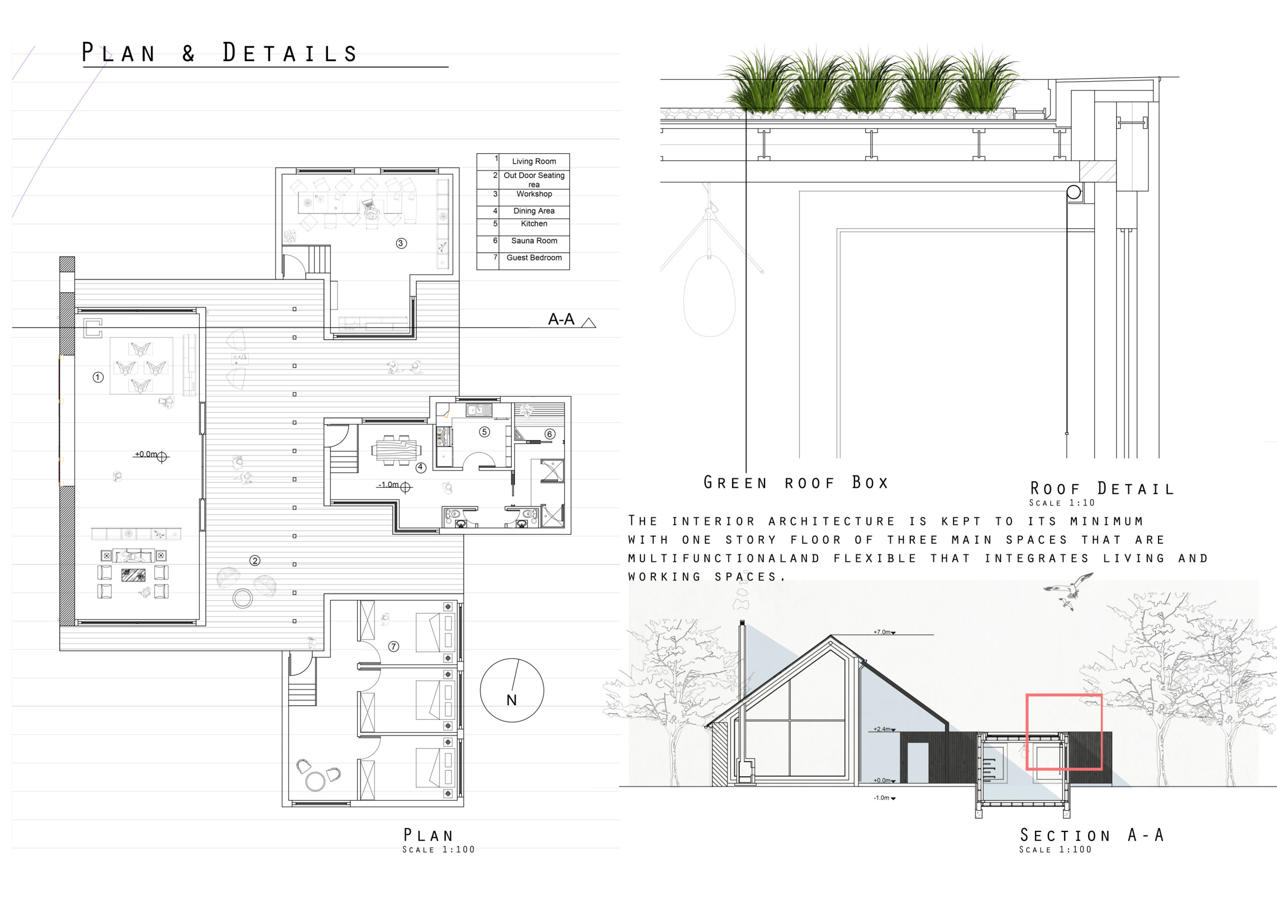 Architecture project // Charred Timber and Green Roofs in a Functional ...