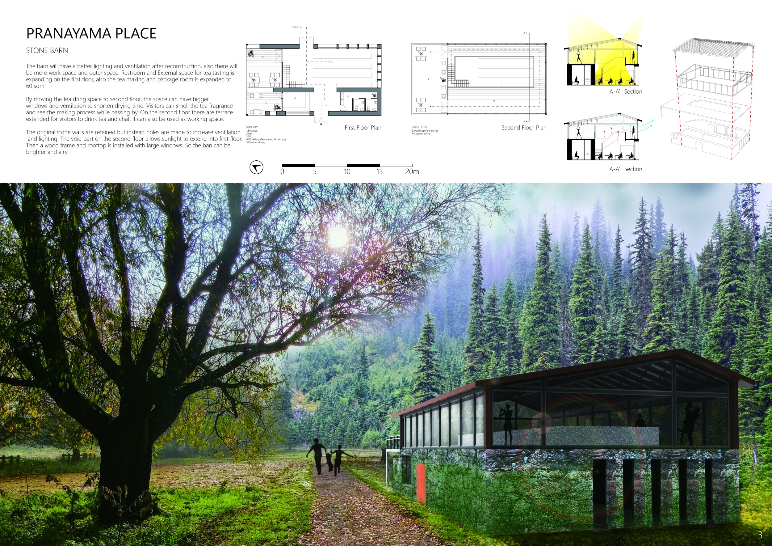 Architecture project // Stone Construction Emphasizing Wabi-Sabi ...